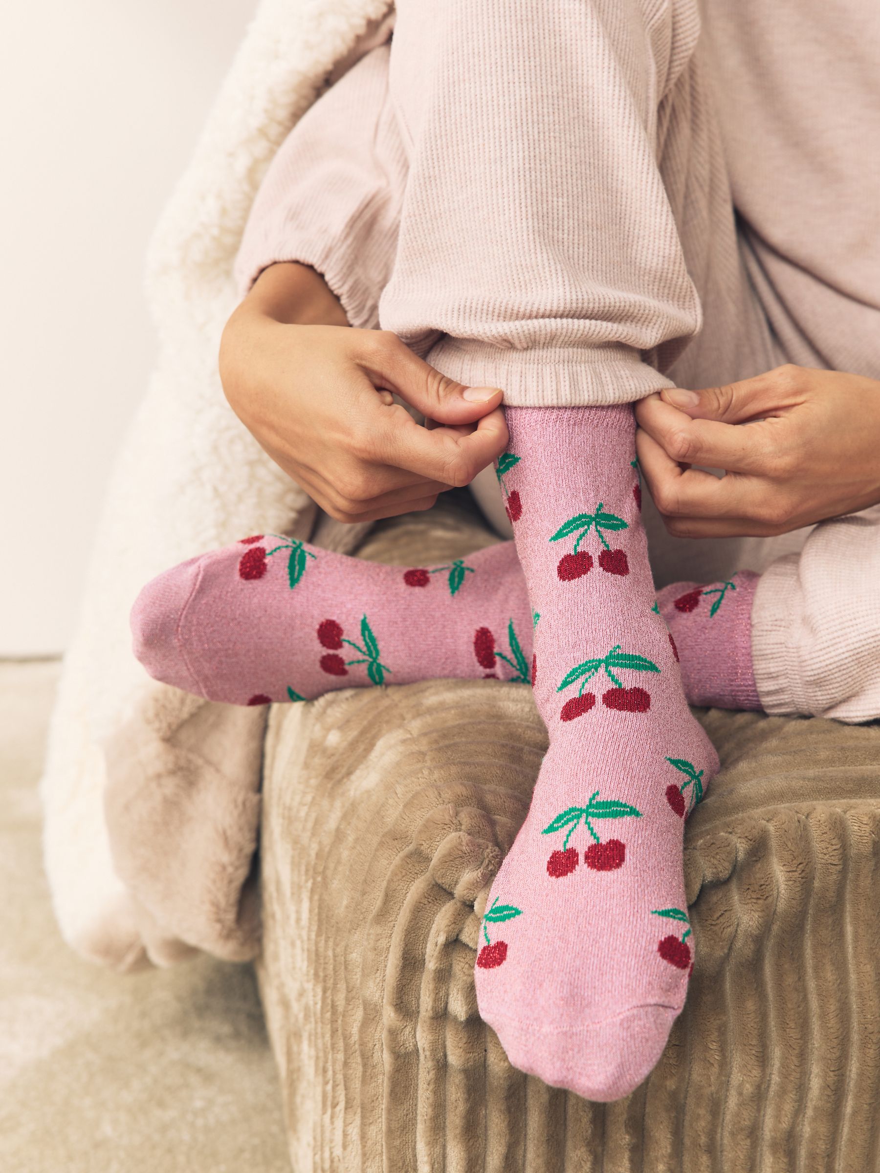 Buy Sparkle Cherries - 1 Pack Ankle Socks in a Gift Box from Next ...