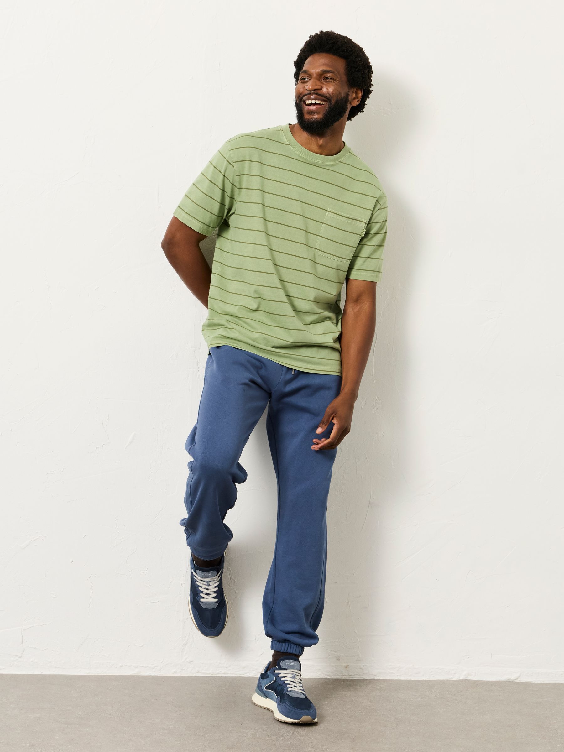 Buy FatFace Brooke Denim Dark Blue Cuffed Joggers from the Next UK ...