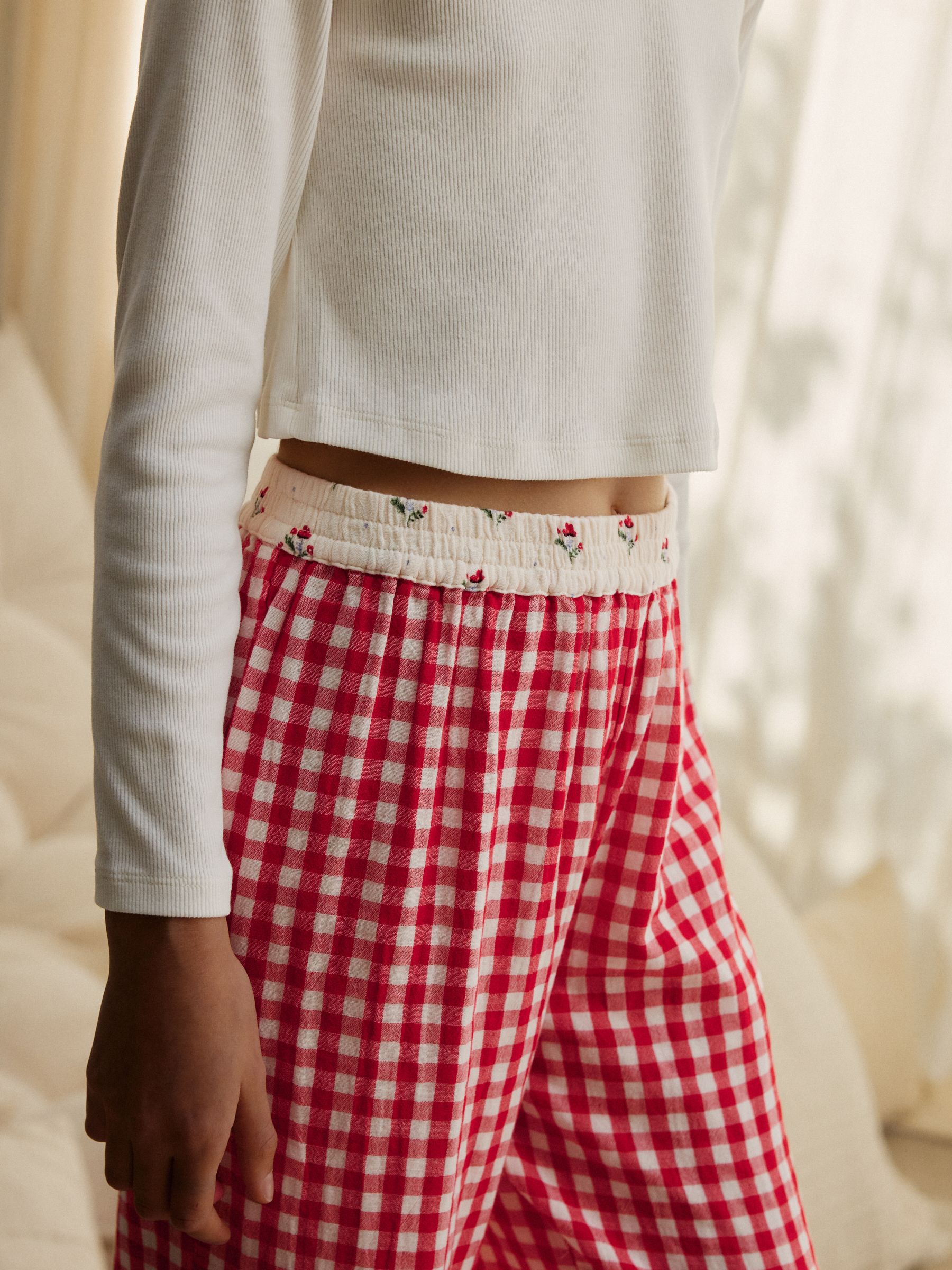 Buy Red/Ecru gingham Wide Leg Pyjamas (3-16yrs) from the Next UK online ...