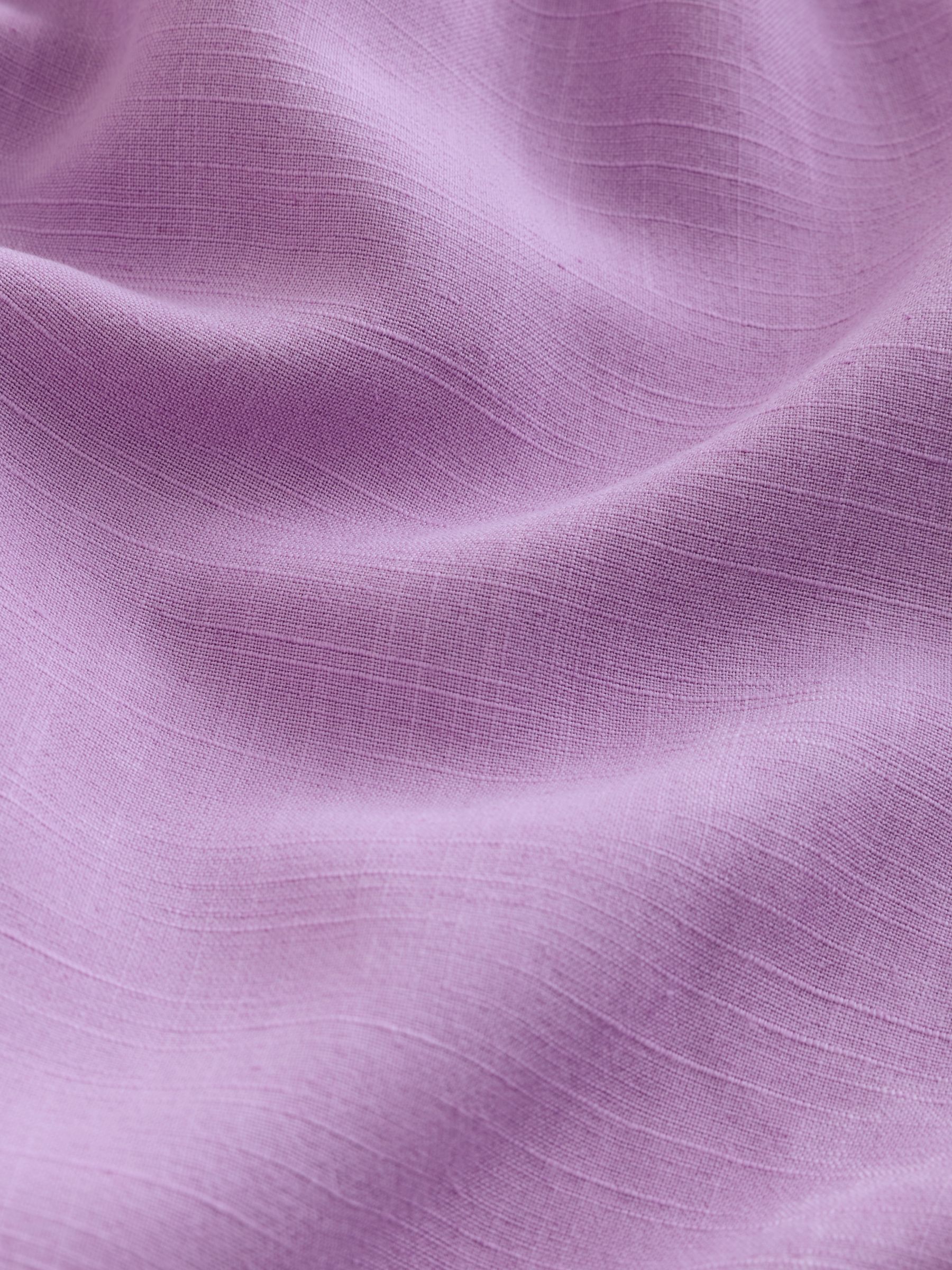 Buy Purple Puff Sleeve Button Front Bardot Top With Linen from Next ...