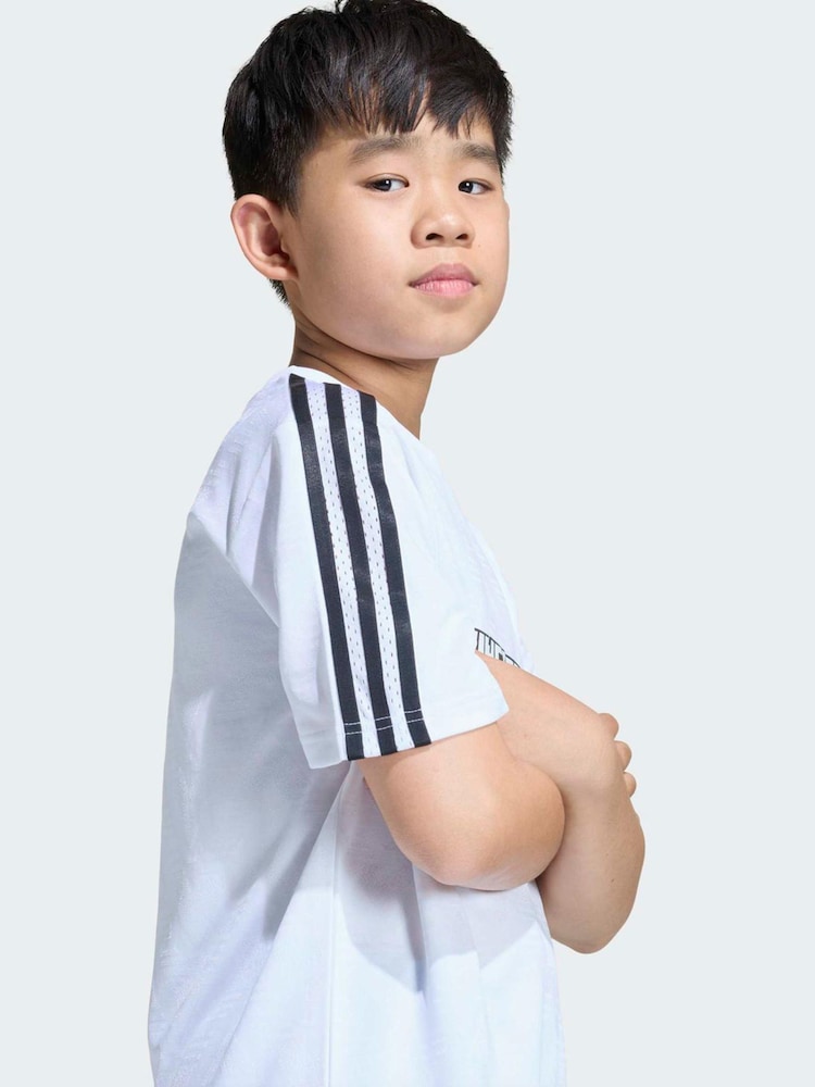 Buy adidas Originals White Minecraft Jaqard T-Shirt Jersey from Next ...