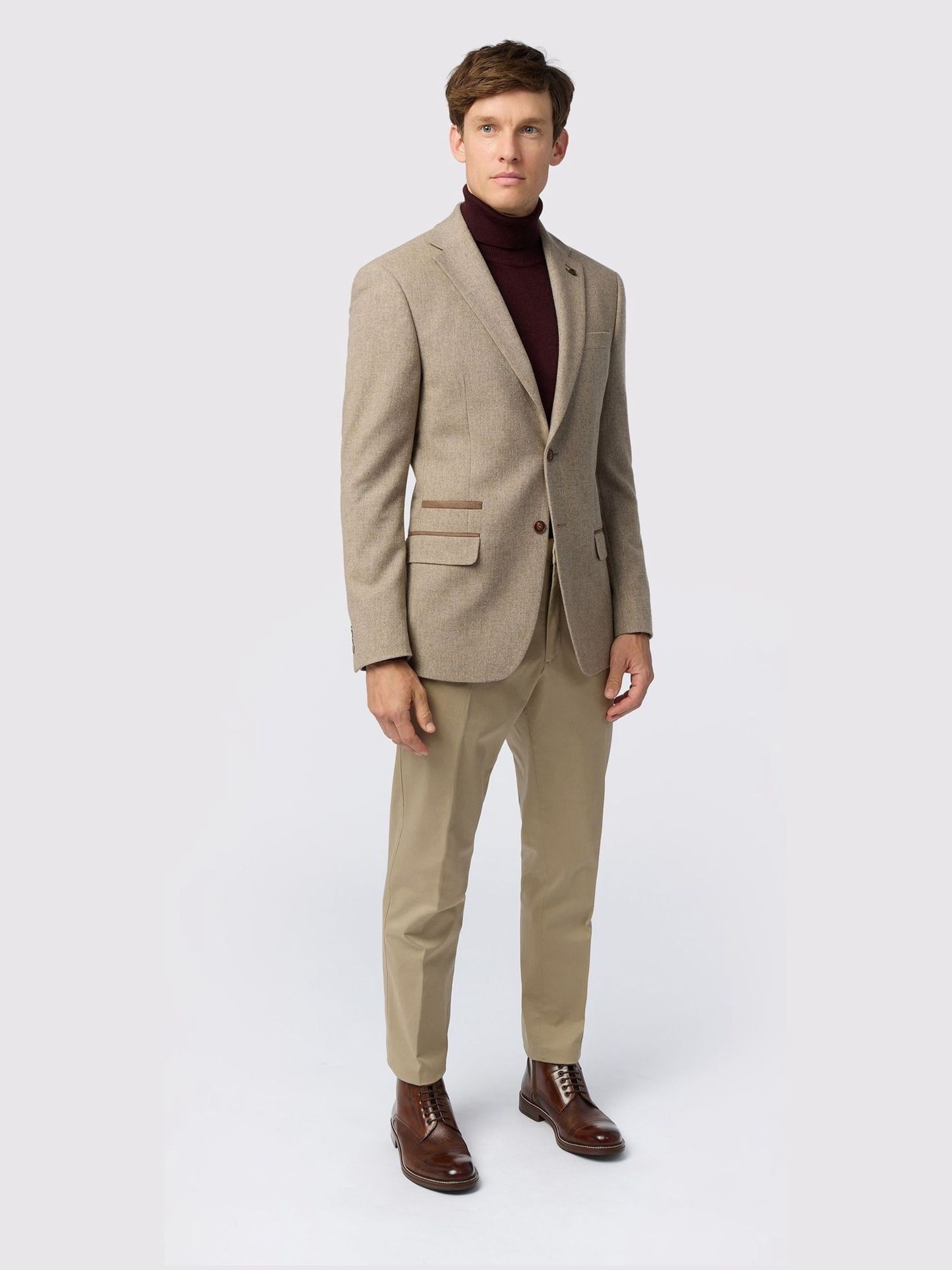 Buy Antique Rogue Natural Herringbone Tweed Jacket from the Next UK ...