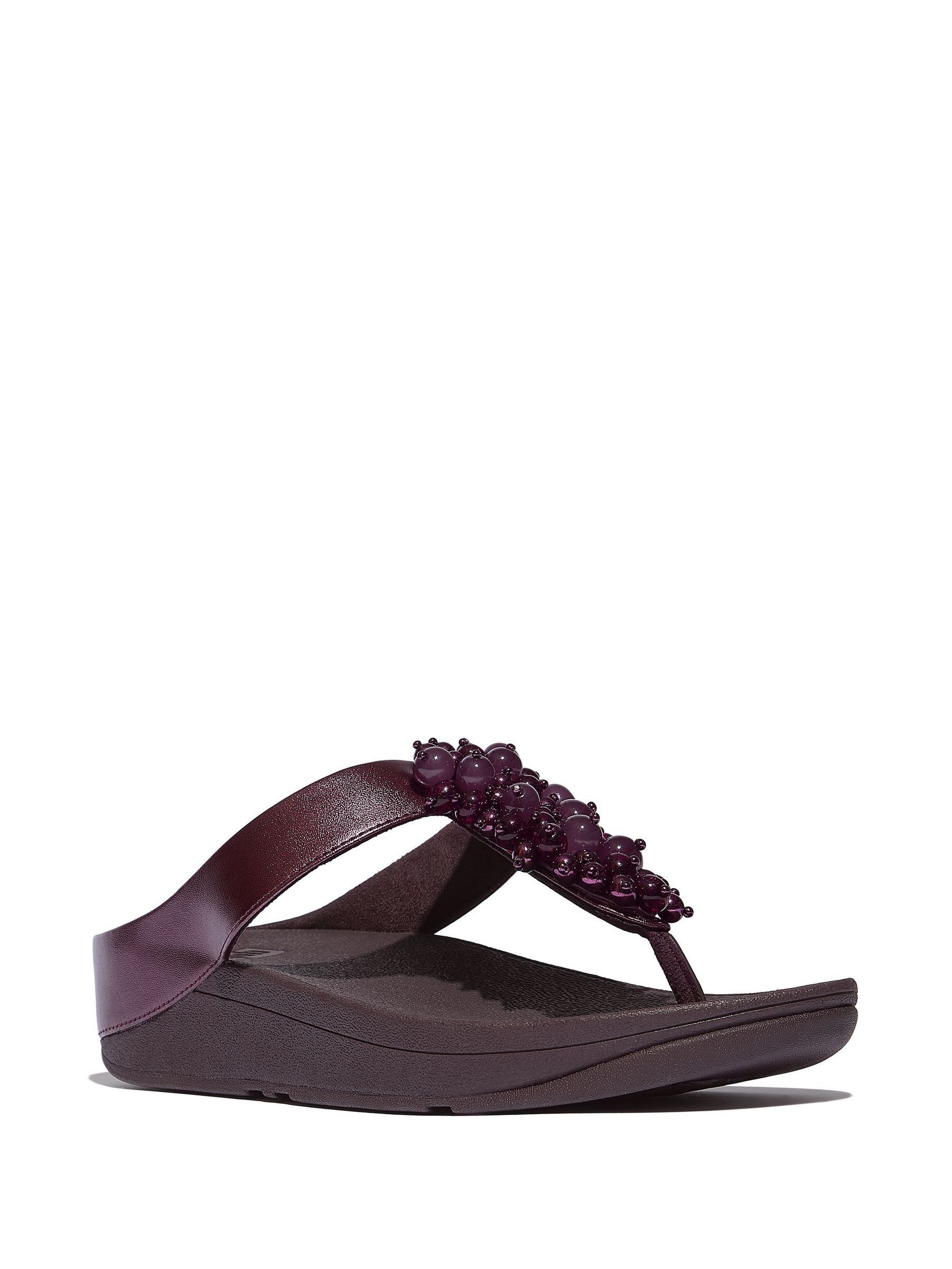 Buy FitFlop Purple Fino Bauble Bead Toe Post Sandals from the Next UK ...
