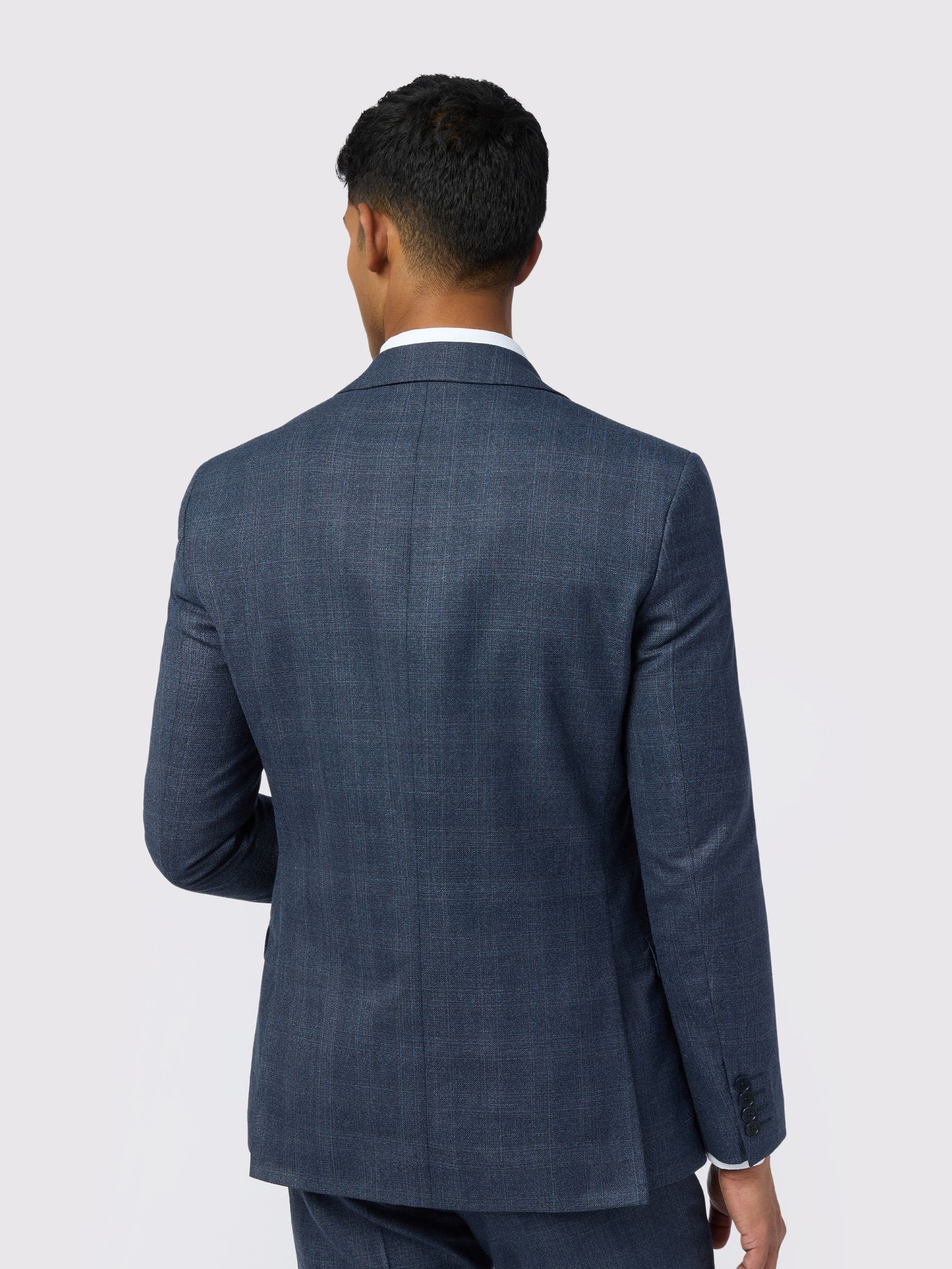 Buy Ted Baker Tailoring Blue Slim Byrne Plum Check Jacket from the Next ...