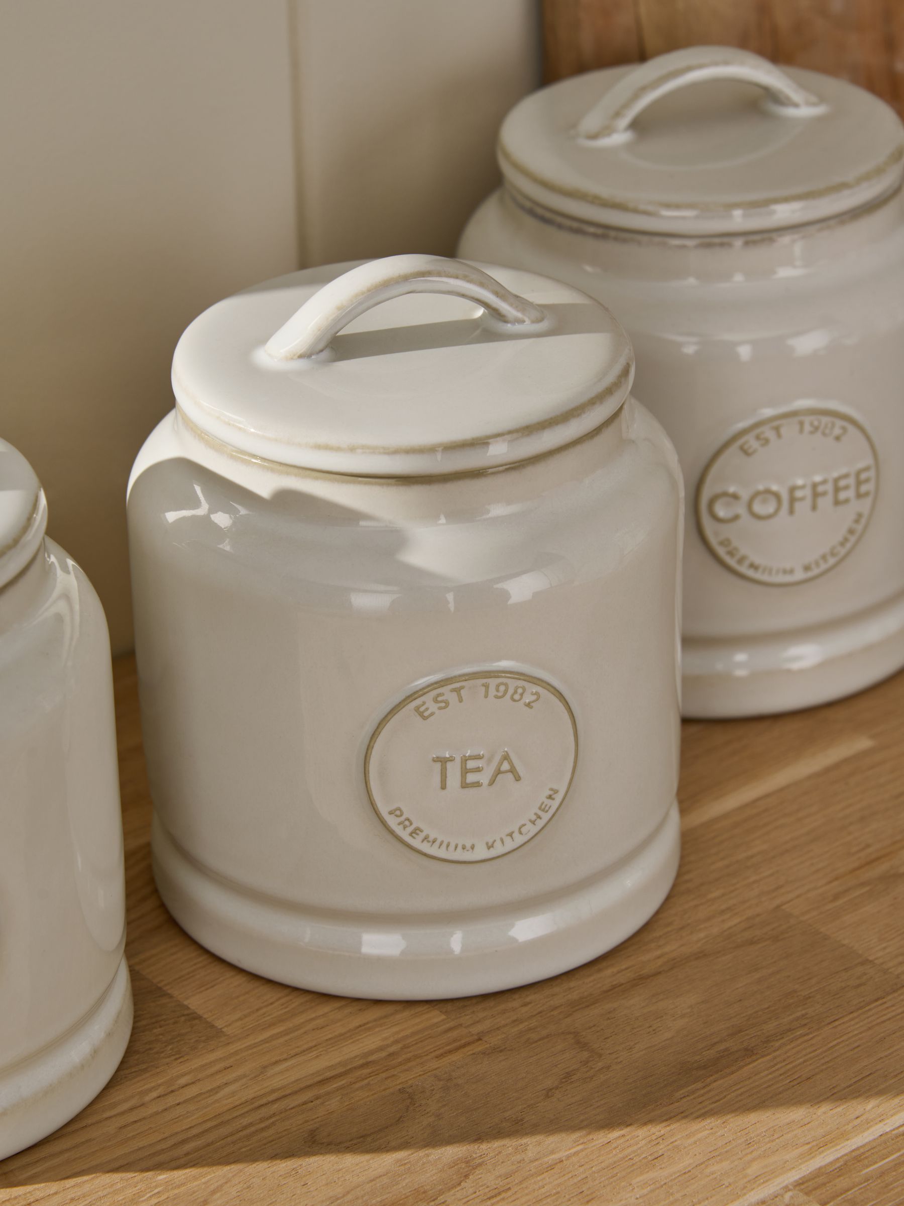 Buy White Country Badge Set of 3 Storage Jars from the Next UK online shop