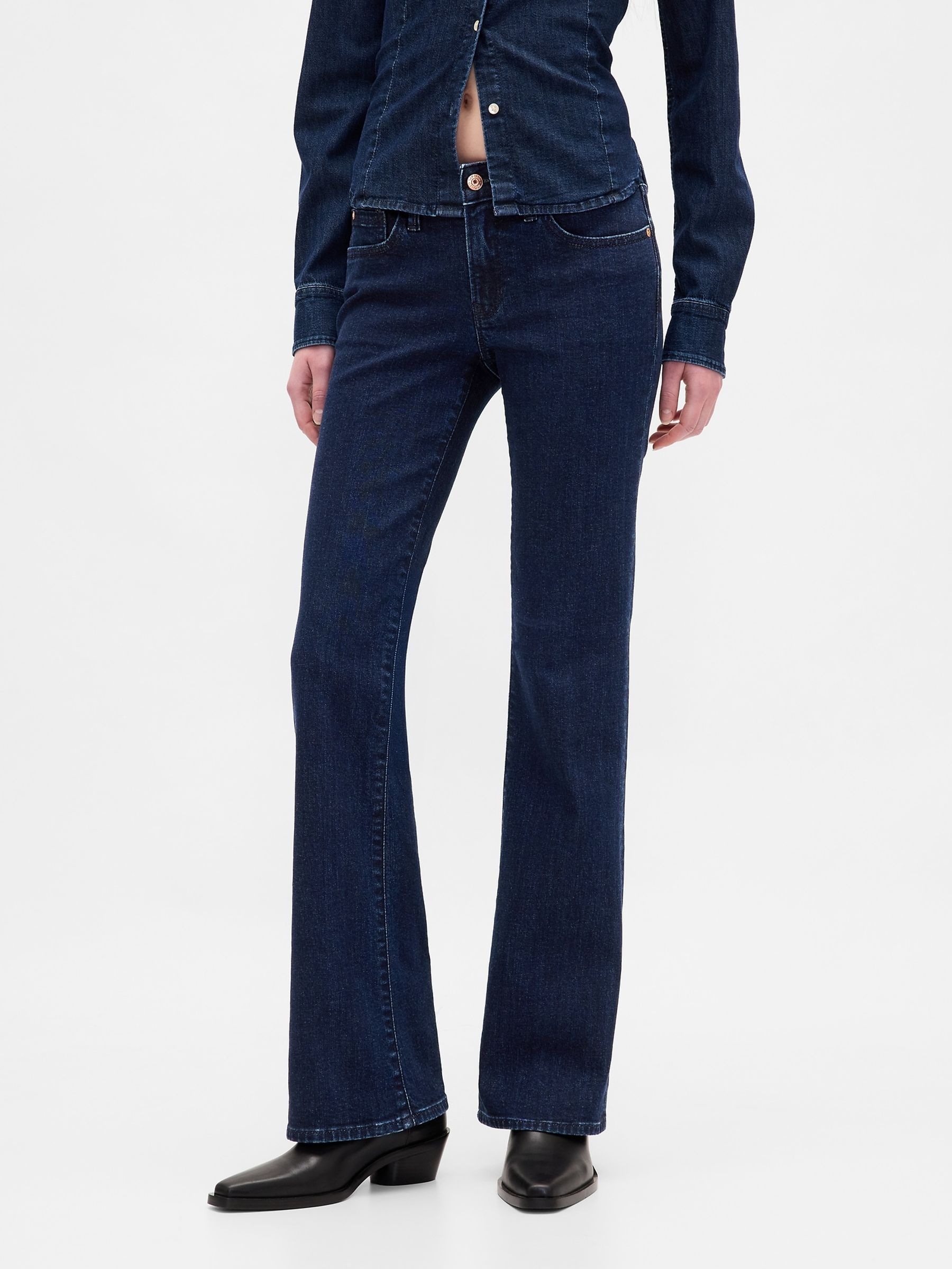 Buy Gap Blue Low Rise Long and Lean Bootcut Jeans from the Next UK ...