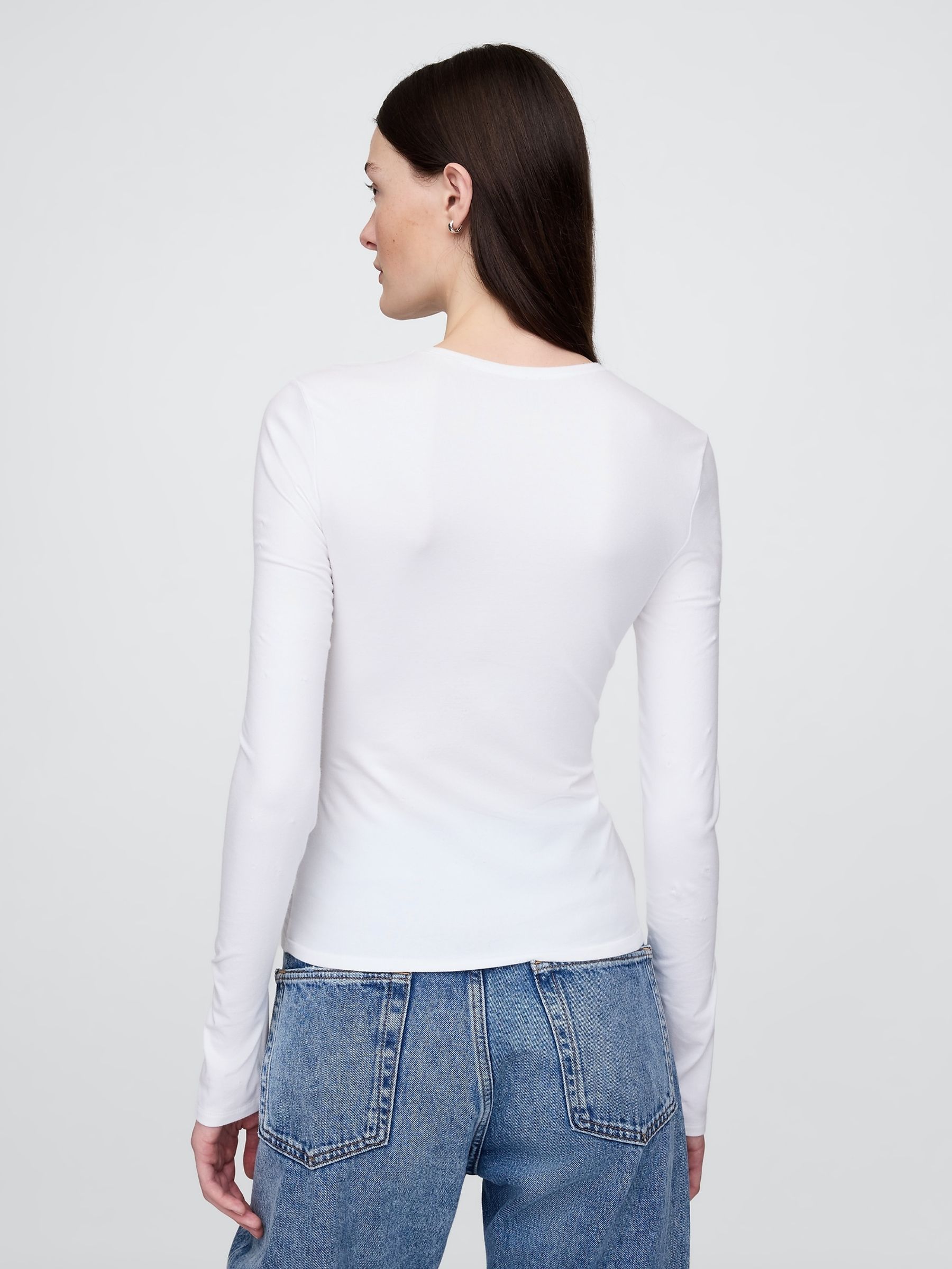 Buy Gap CloseKnit White Long Sleeve T-Shirt from the Next UK online shop