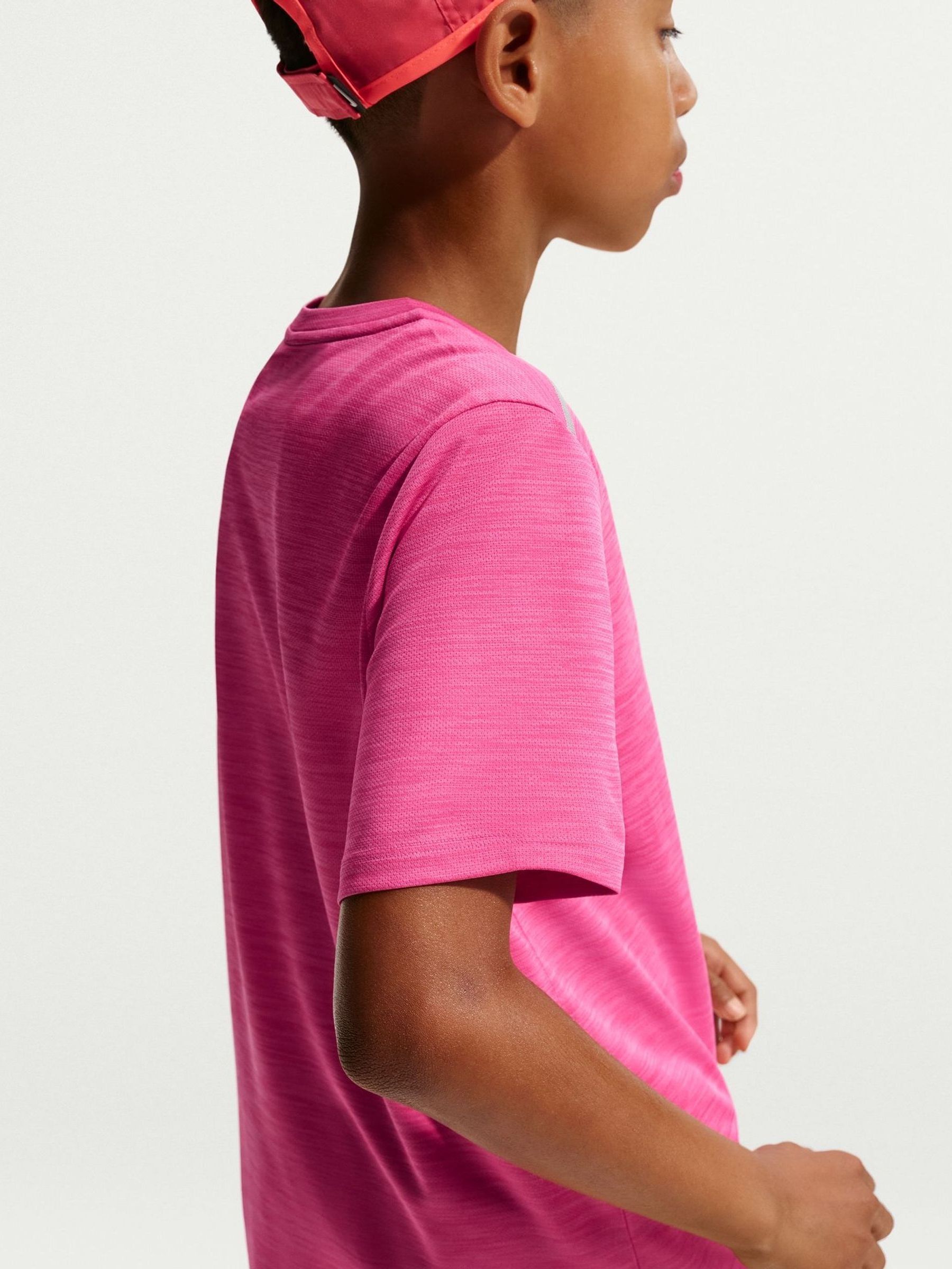 Buy Nike Rush Pink Miler Dri-FIT Short Sleeve T-Shirt from Next Hungary