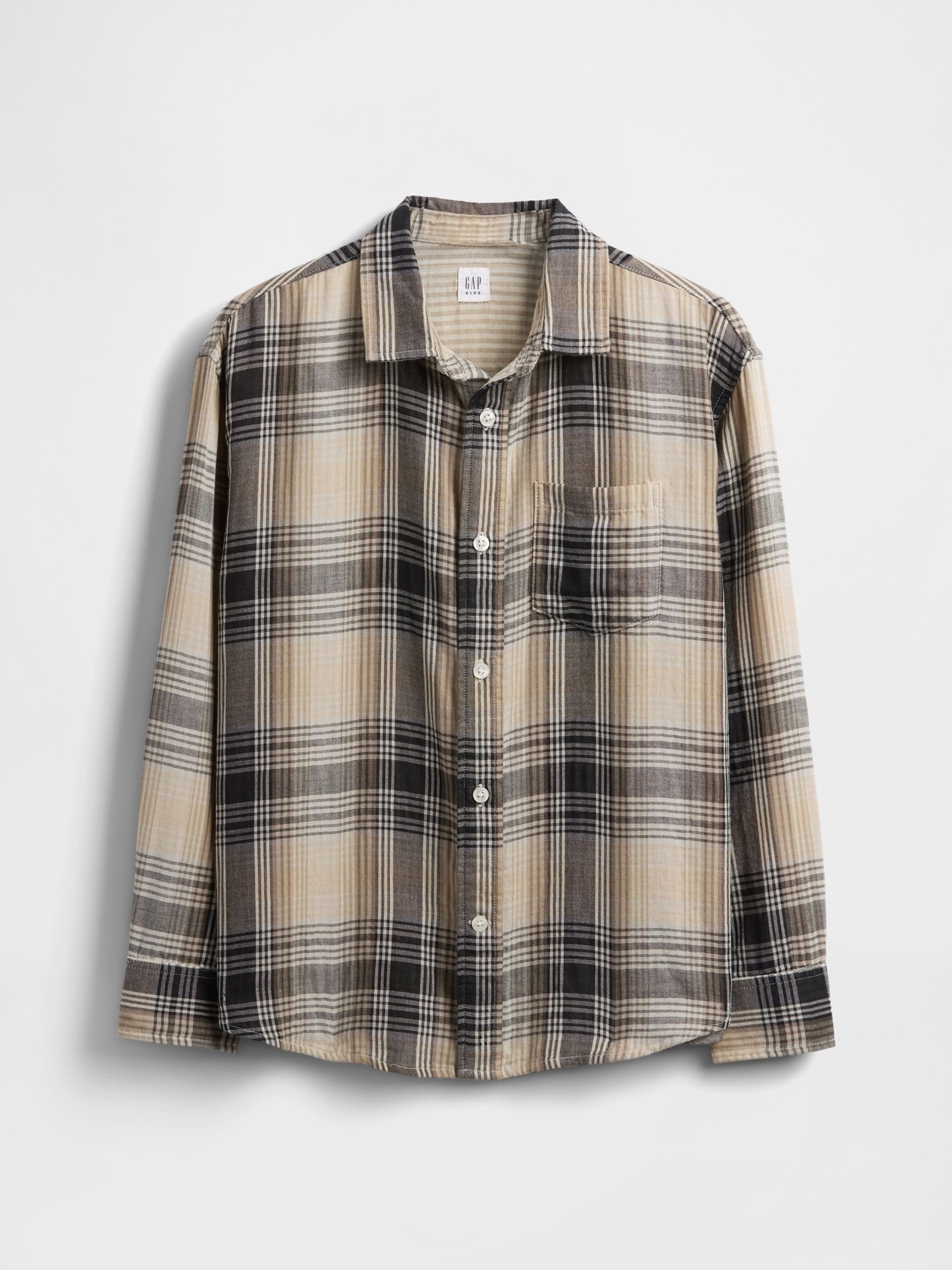 Buy Gap Beige Relaxed Check Shirt (4-13yrs) from Next Ireland