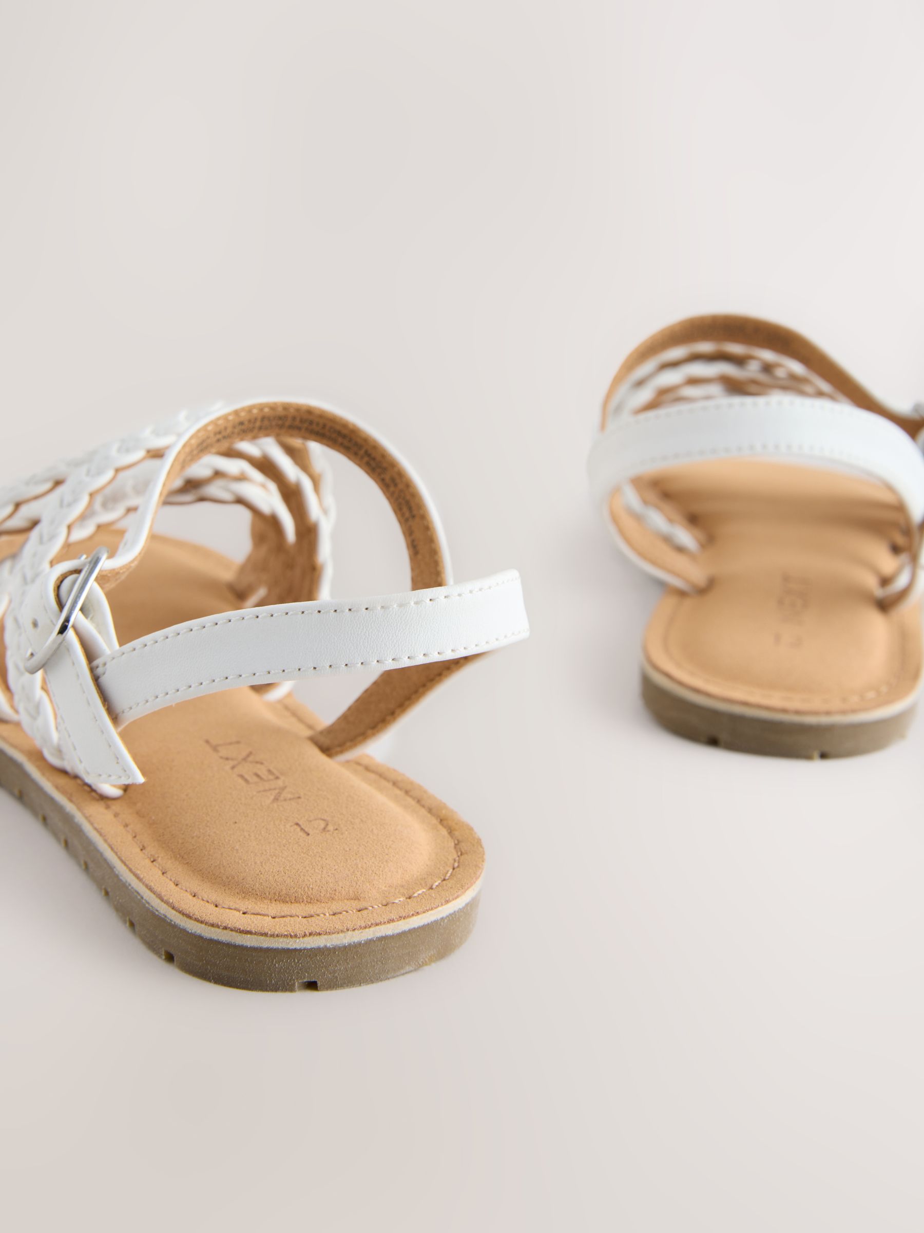 Buy White Plaited Strappy Sandals from the Next UK online shop