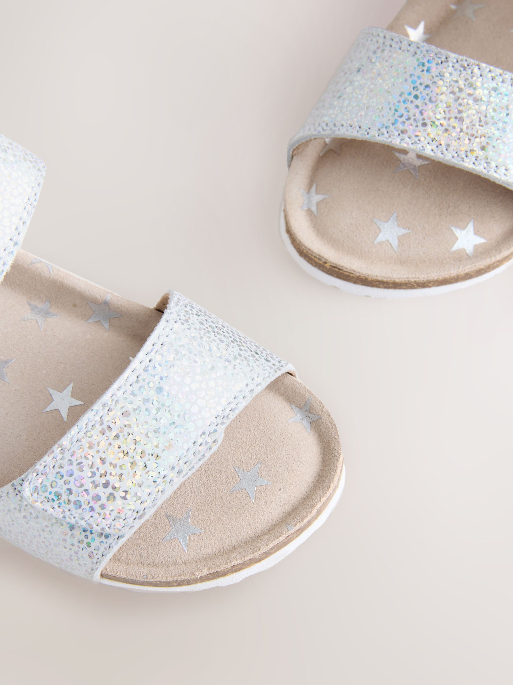 Buy Silver - Touch Fastening Corkbed Sandals from Next Egypt