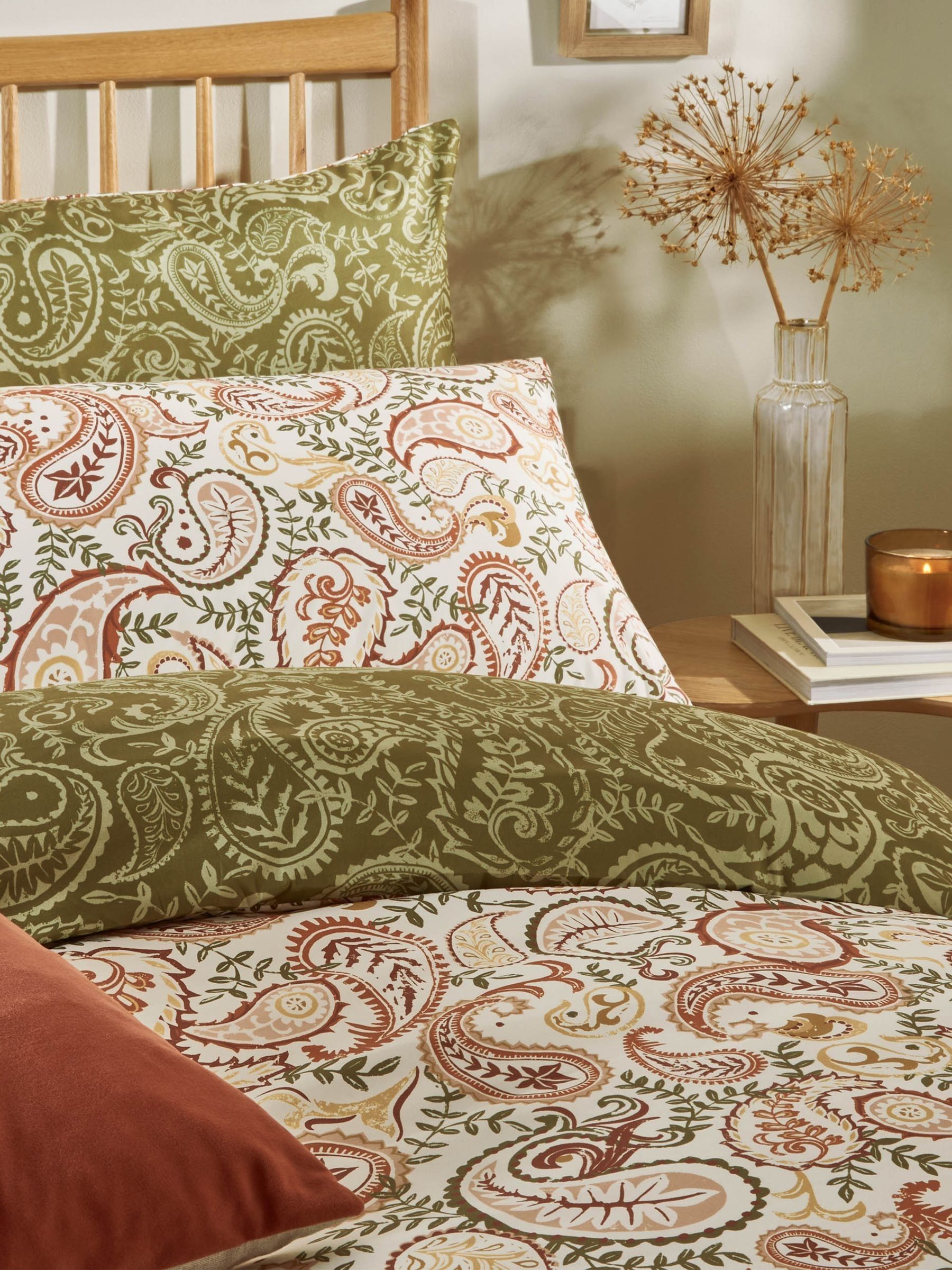 Buy Duvet Day Multi Anika Paisley Printed Soft Touch Duvet Set from the ...