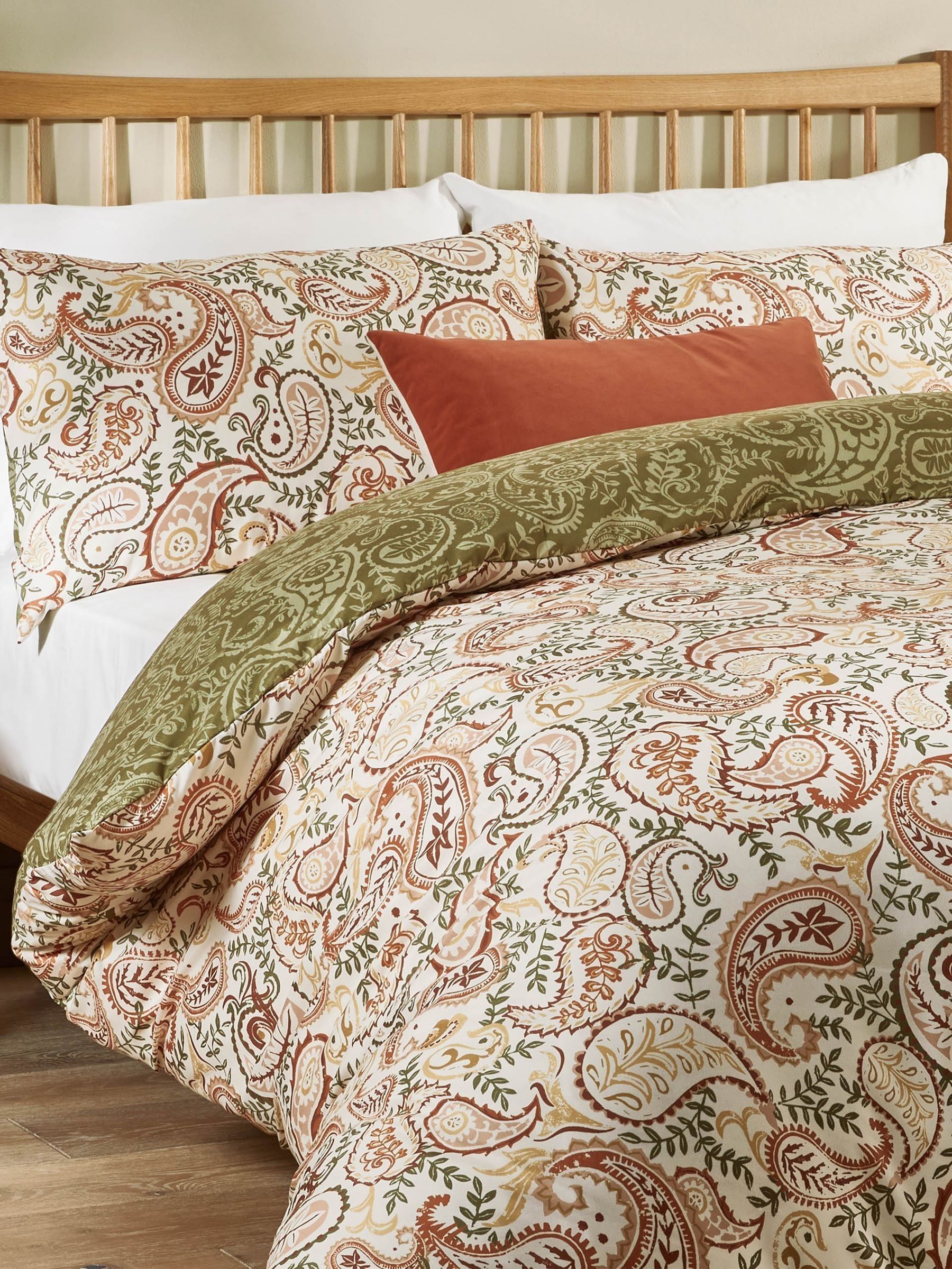 Buy Duvet Day Multi Anika Paisley Printed Soft Touch Duvet Set from the ...