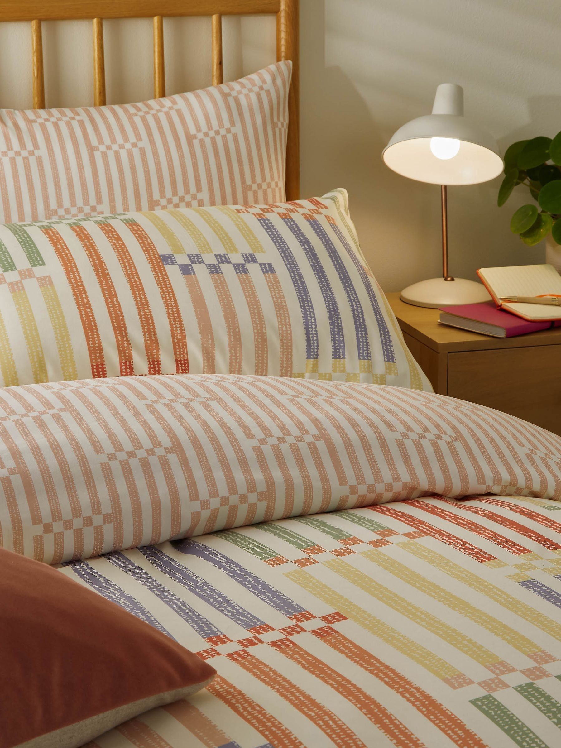 Buy Duvet Day Multi Madison Stripe Printed Soft Touch Duvet Set from ...