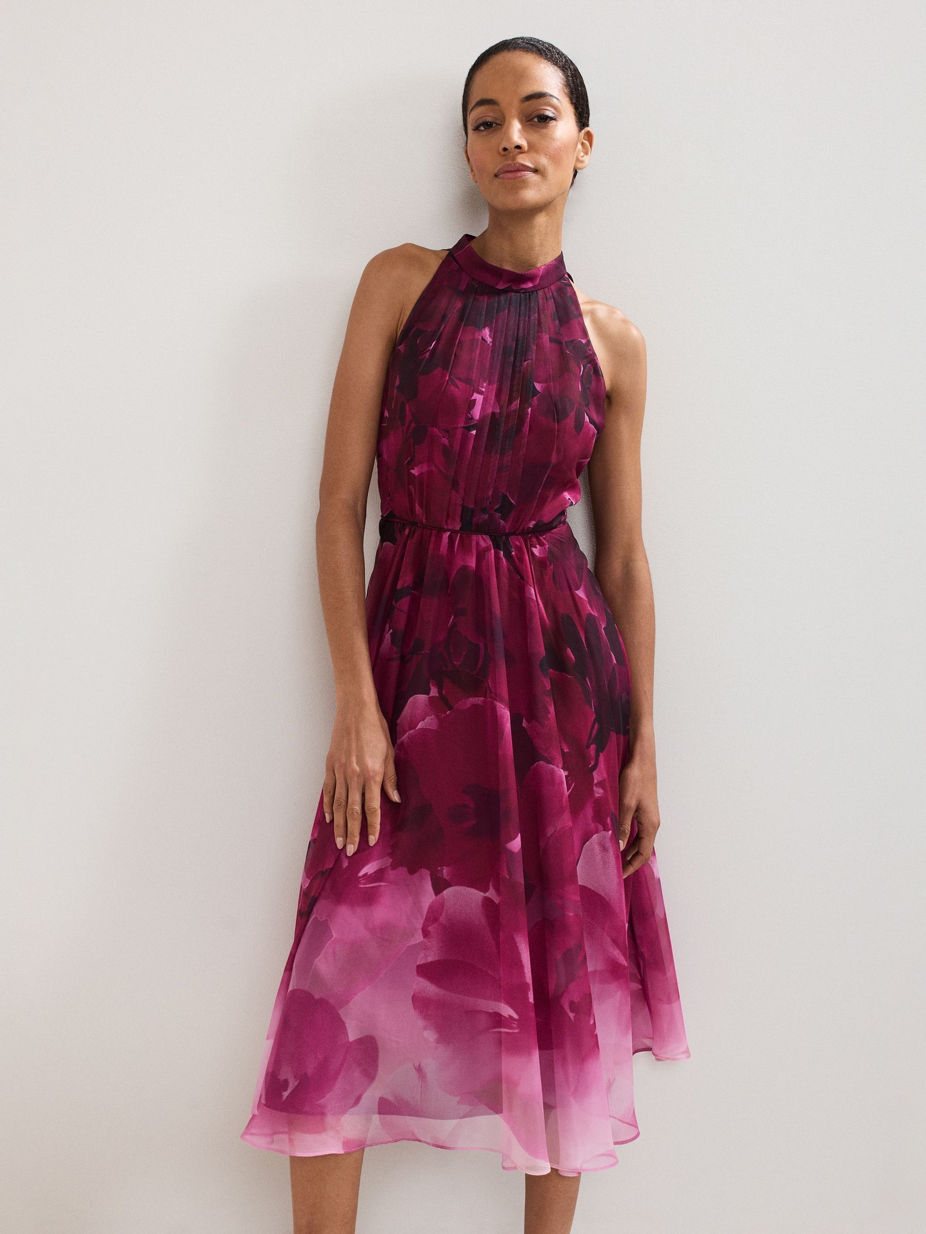 Buy Phase Eight Purple Bethany Floral Print Dress from the Next UK ...