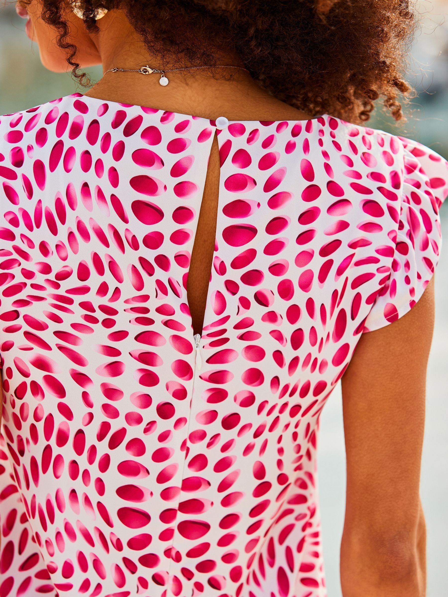 Buy Sosandar Pink Geometric Print Shift Dress from the Next UK online shop