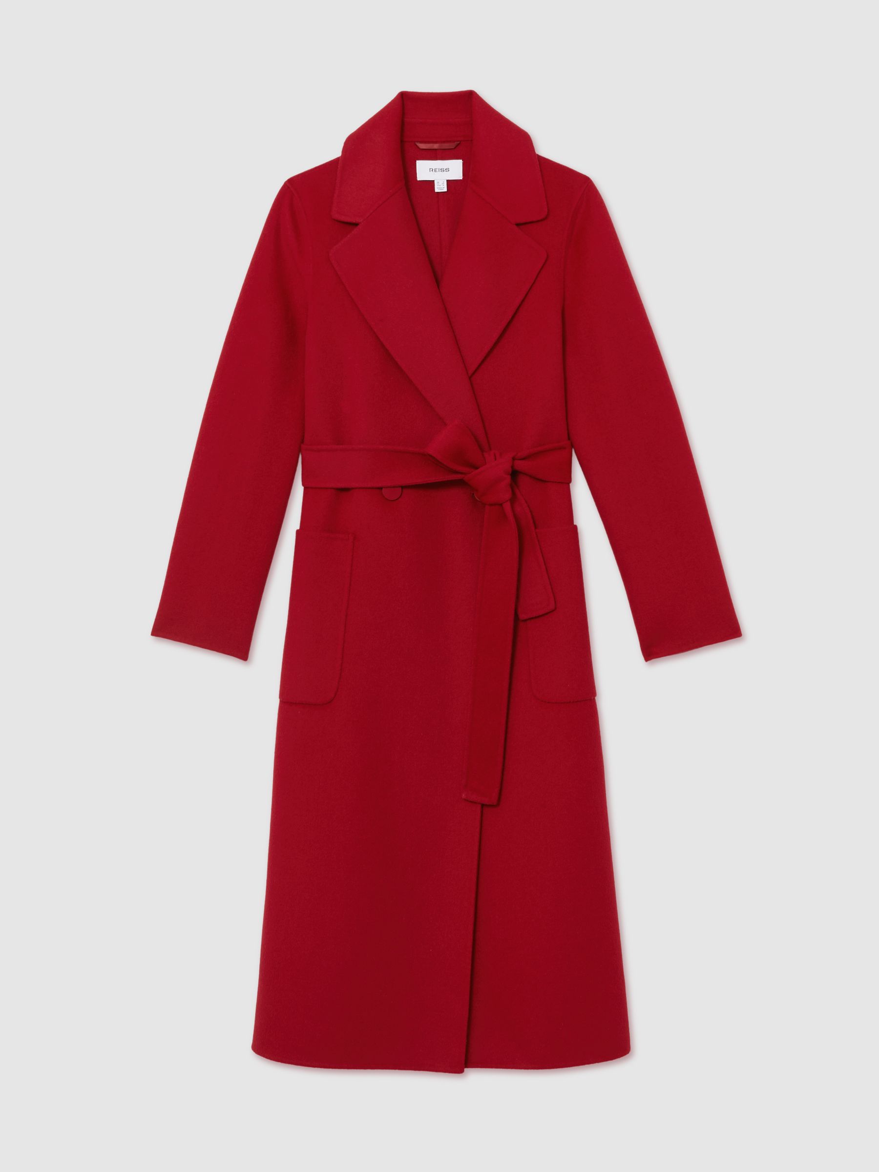 Buy Reiss Red Lucia Wool-Blend Double-Breasted Blindseam Coat from the ...