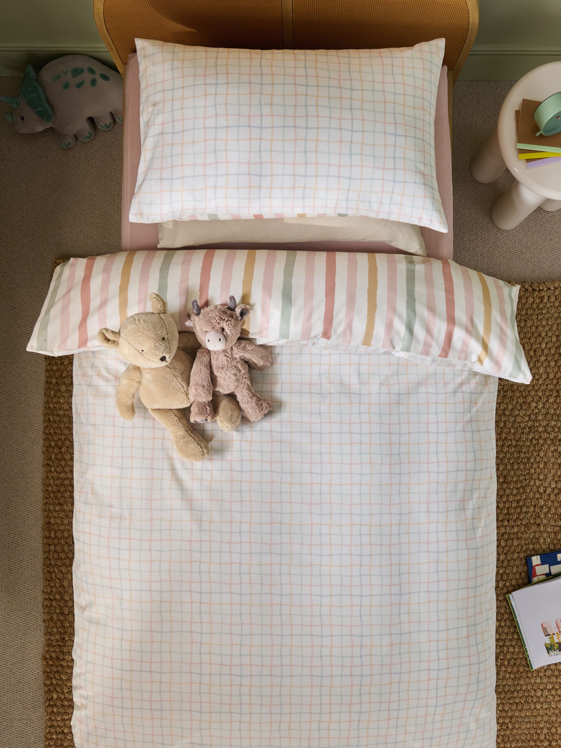 Buy Neutral Scandi Grid Duvet Cover and Pillowcase Set from Next New ...