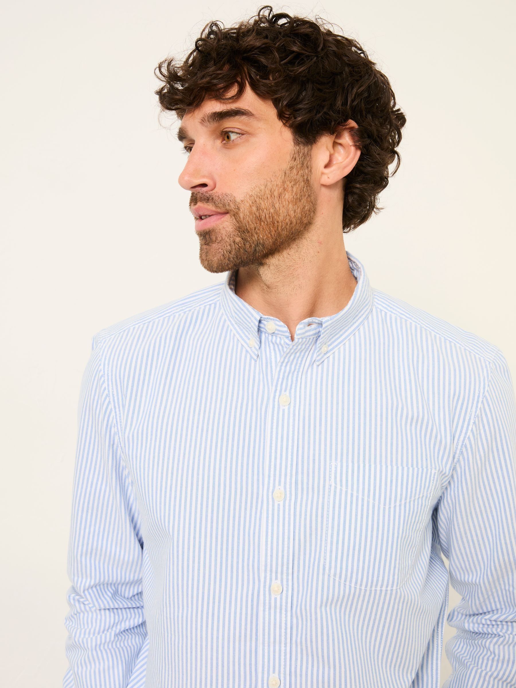 Buy FatFace Striped Blue Long Sleeve 2 Pack Oxford Shirts from Next ...