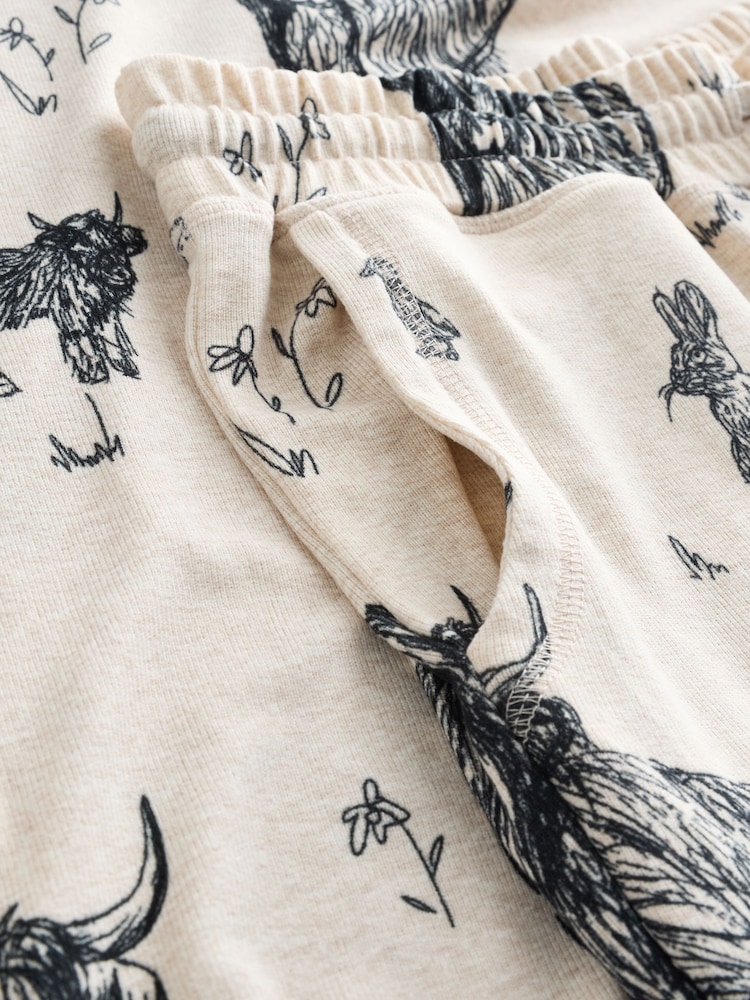 Buy Oatmeal Hamish The Highland Cow - Cosy Long Sleeve Pyjamas from ...