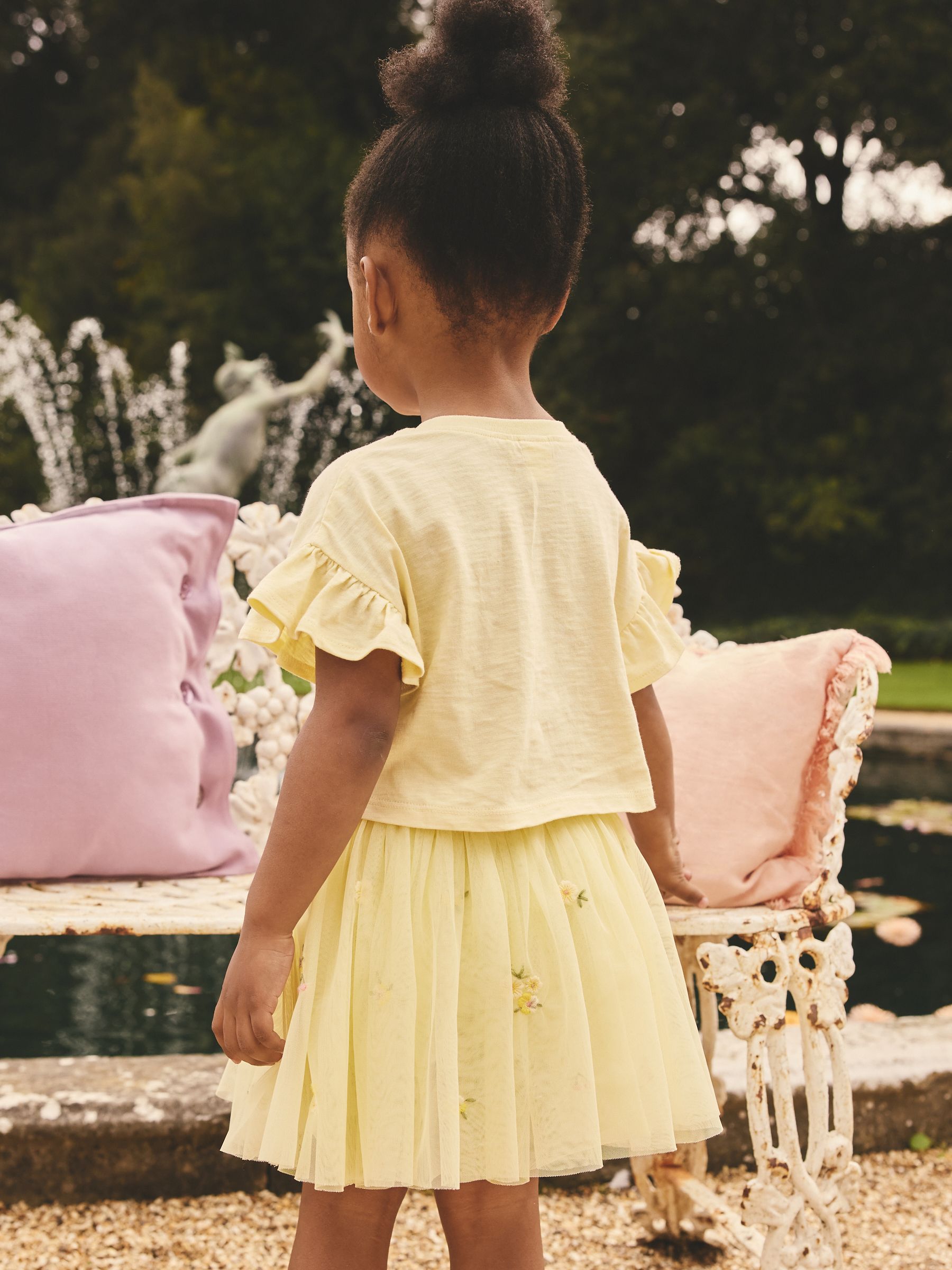 Buy Yellow Embroidered Top & Skirt Set (3mths-7yrs) from the Next UK ...