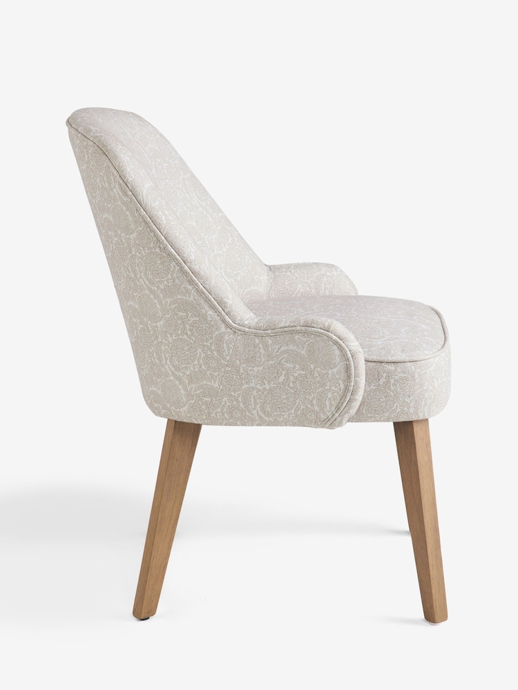 Buy Set of 2 Relaxed Linen Look Floral Print Light Natural Hensley Oak ...