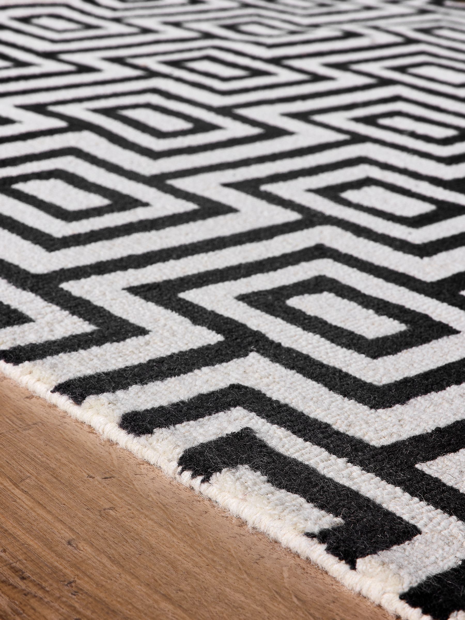 Buy Origin Rugs Black Labyrinth Rug from Next Italy