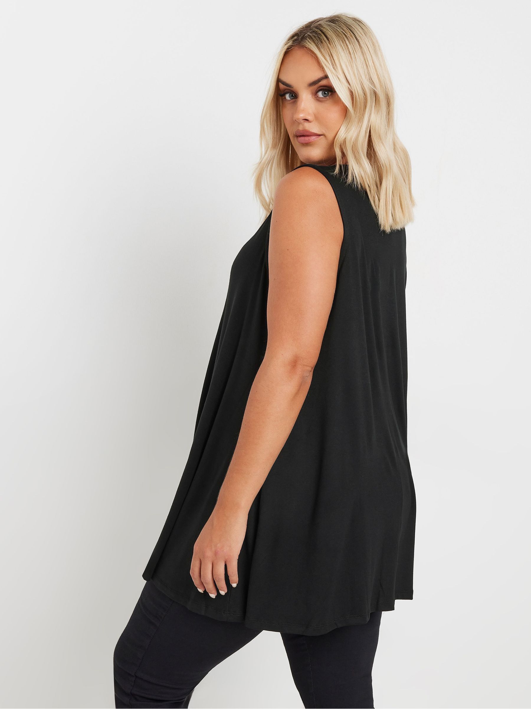 Buy Yours Curve Black Swing Vest Top from Next Portugal