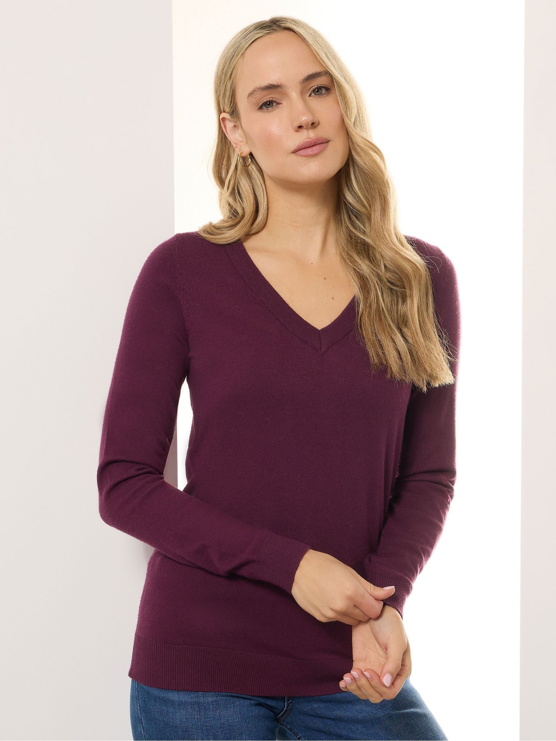 Buy Red - Long Tall Sally V-Neck Jumper from Next France