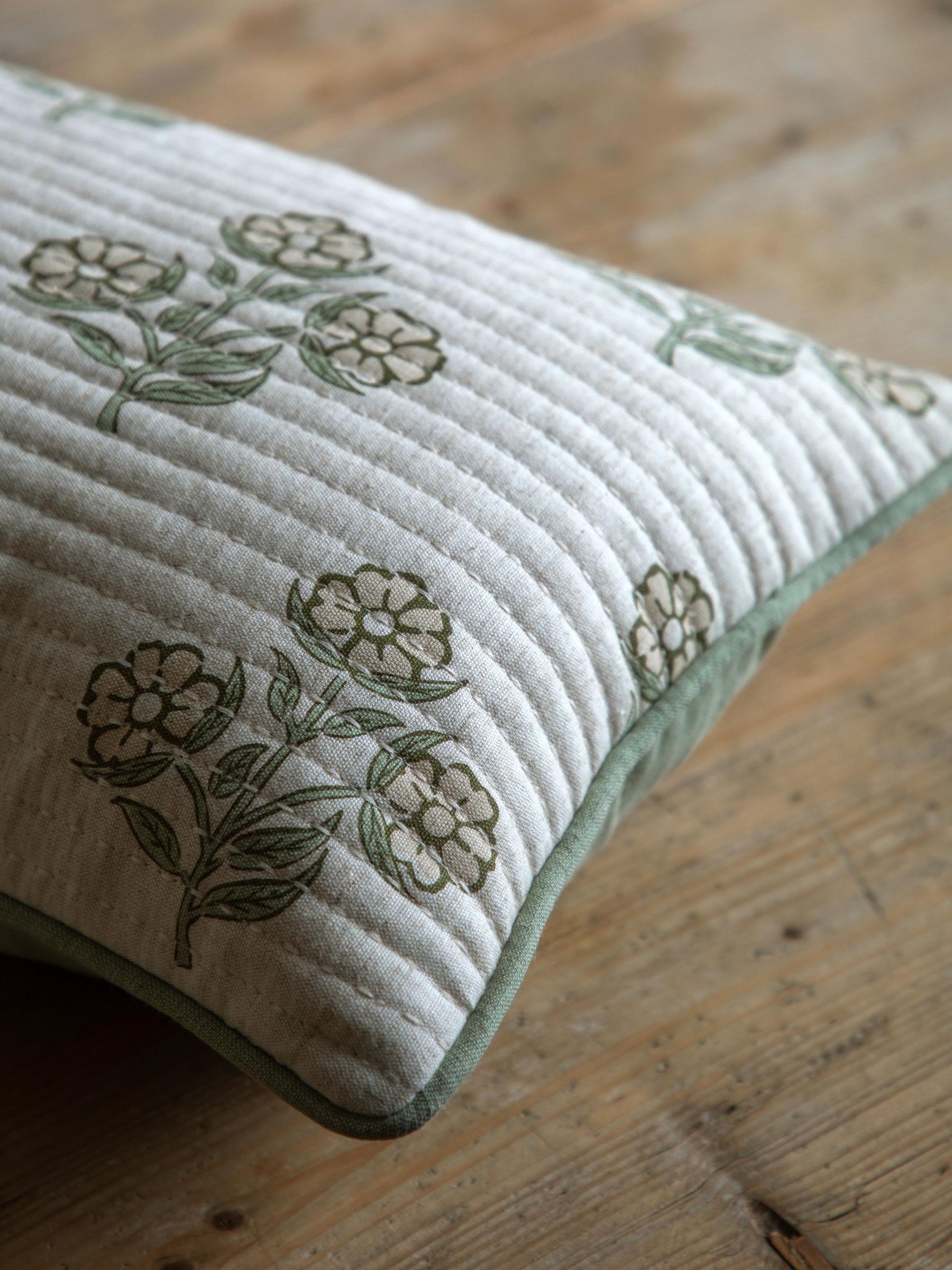 Buy Gallery Home Green Alden Floral Cushion from the Next UK online shop