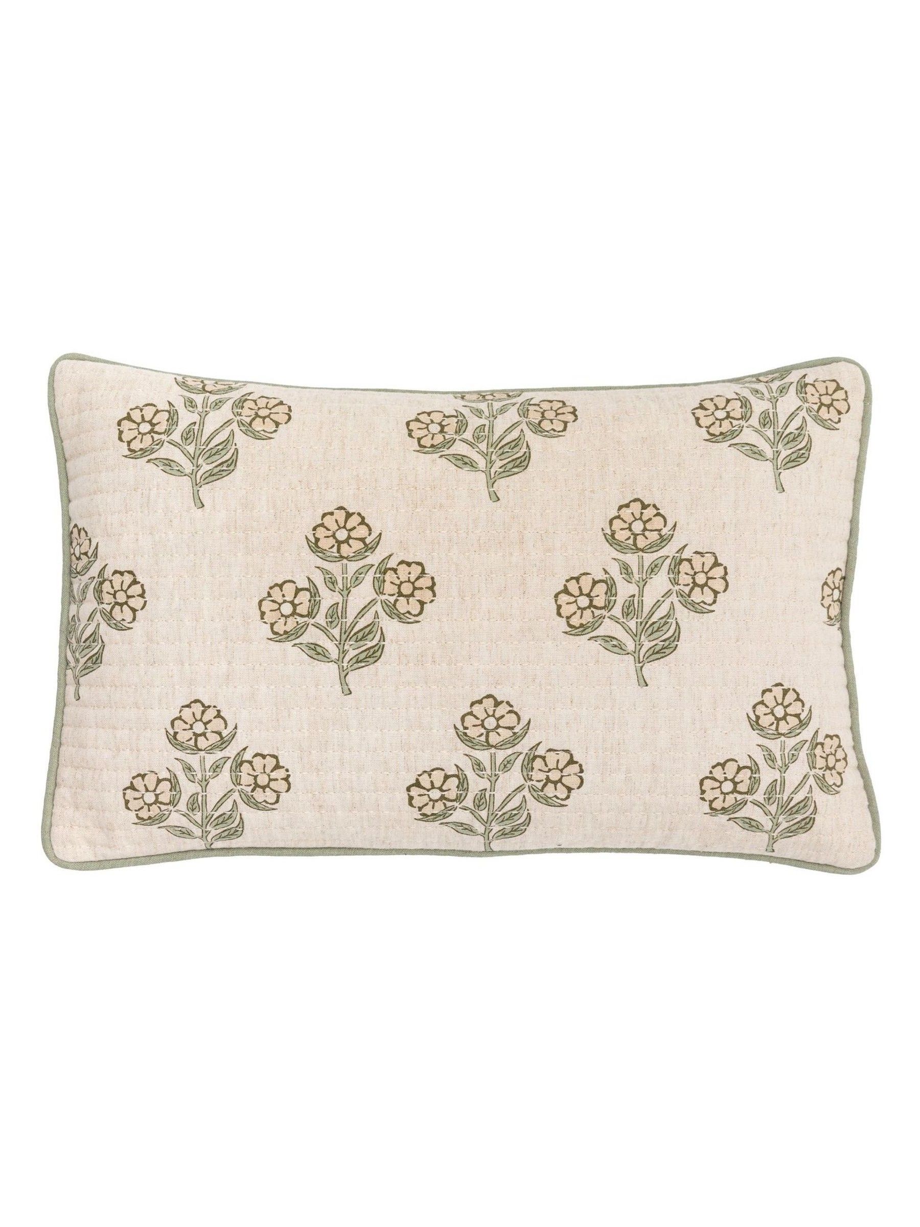 Buy Gallery Home Green Alden Floral Cushion from the Next UK online shop