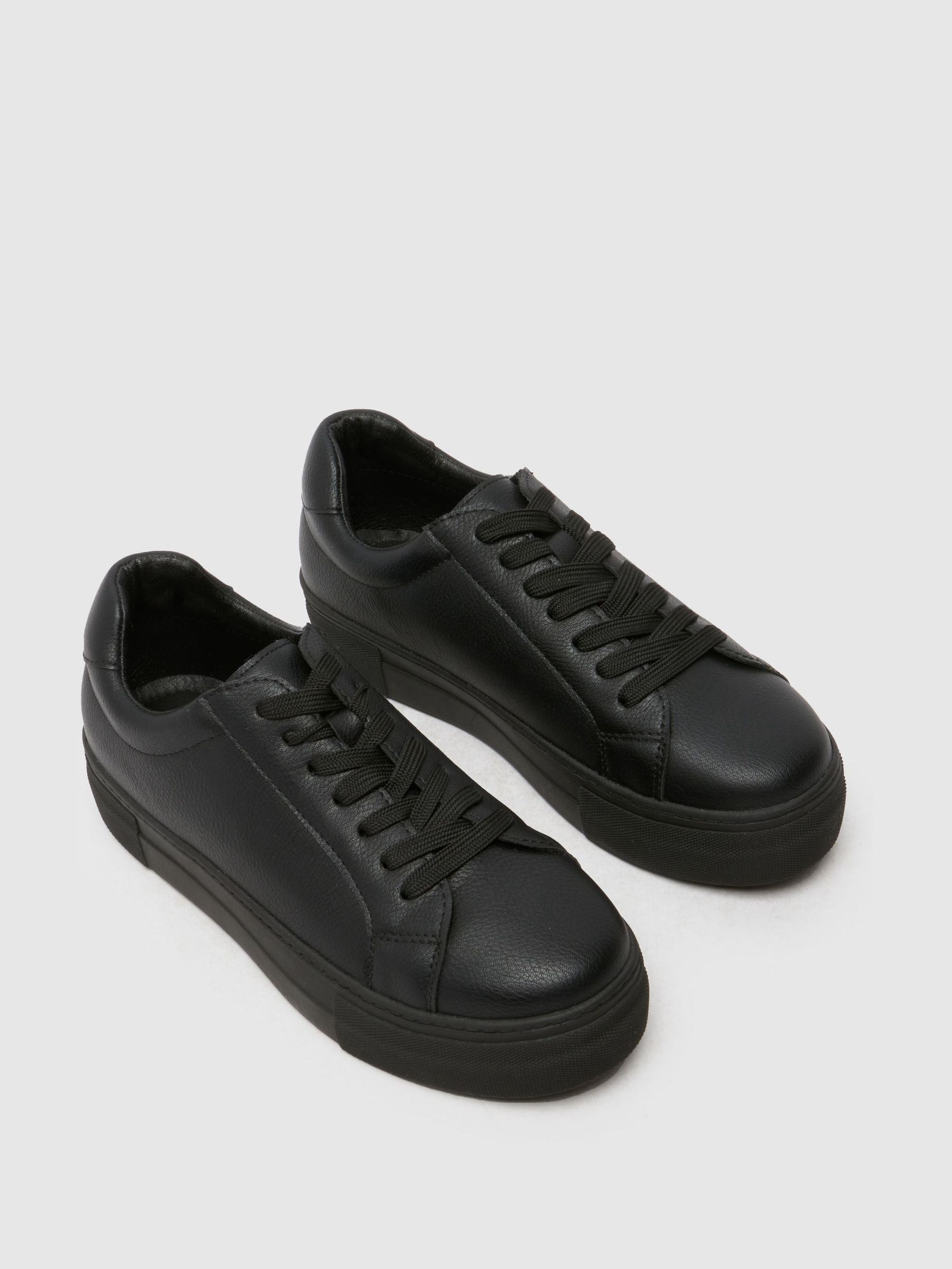 Buy Schuh Black Wide Fit Marley Lace Up Trainer from the Next UK online ...