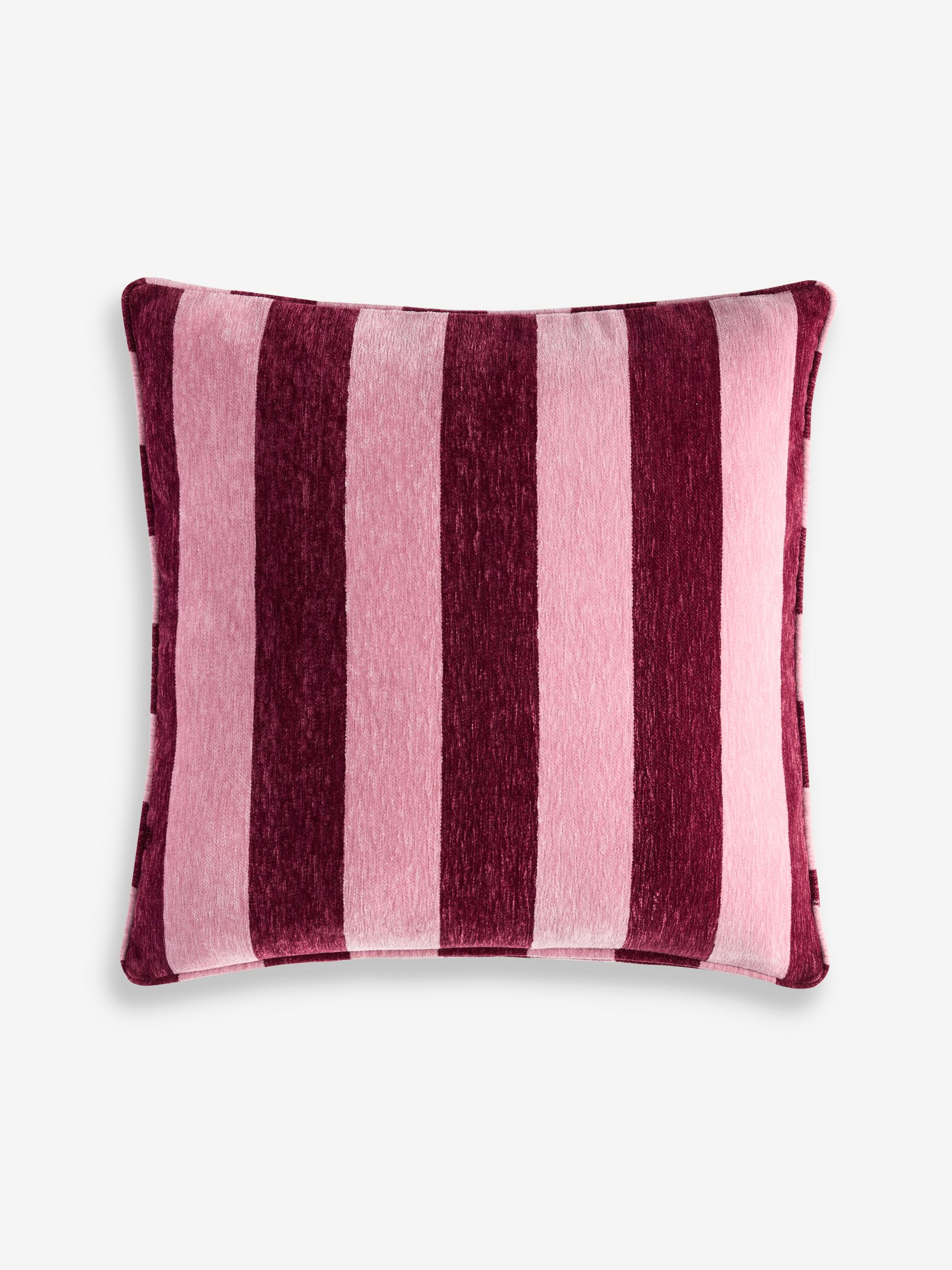 Buy Pink 50 x 50cm Chenille Stripe Cushion from the Next UK online shop