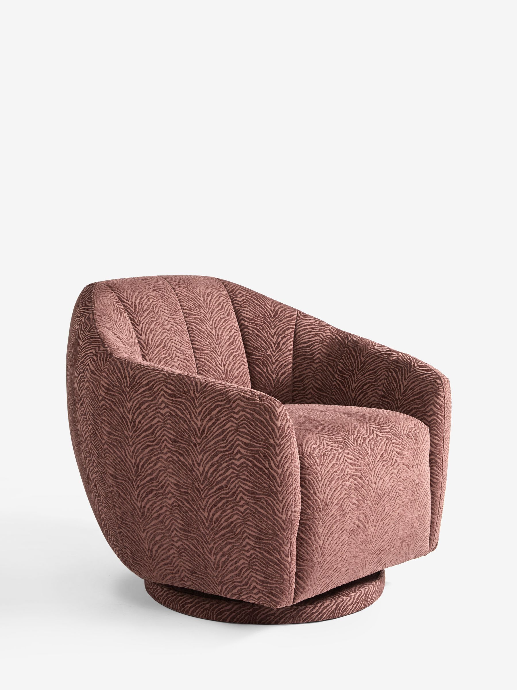 Buy Zebra Chenille Rust Brown Zane Swivel Accent Chair from the Next UK ...