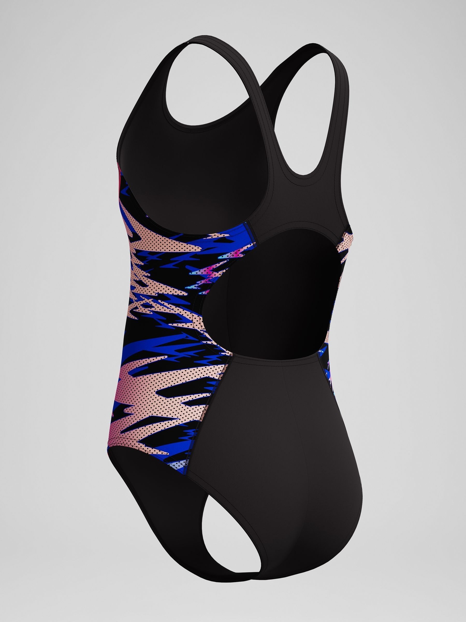 Buy Speedo Black Hyperboom Splice Muscleback One Piece Swimsuit from ...