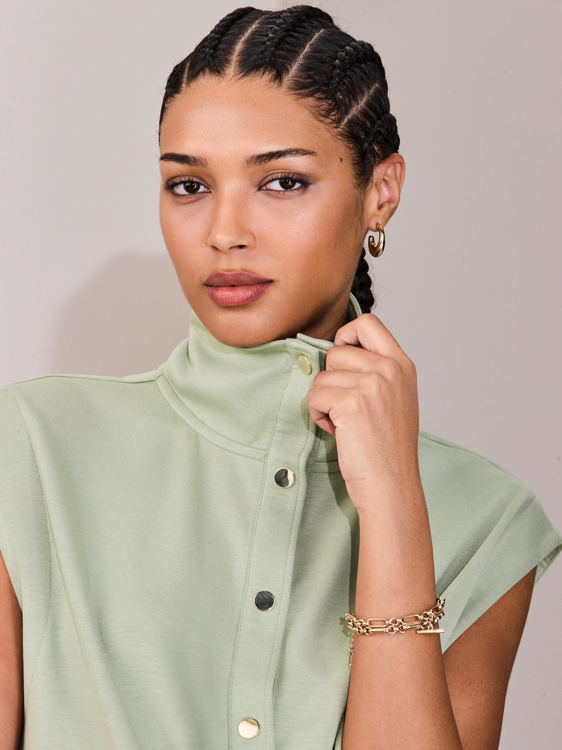 Buy Sage Green Viscose Slinky Utility Jacket from Next Portugal