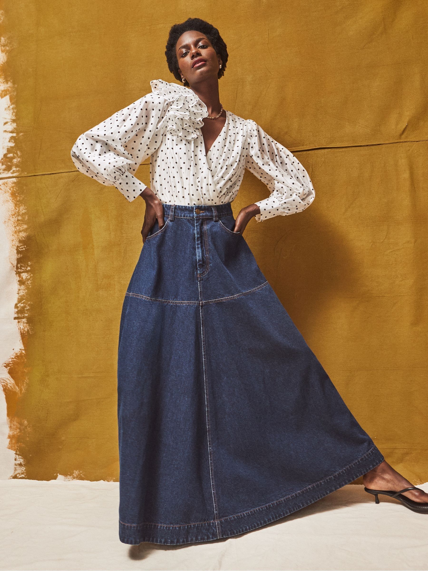 Buy Ro&Zo Mini Spot Frill Detail Top from Next Greece