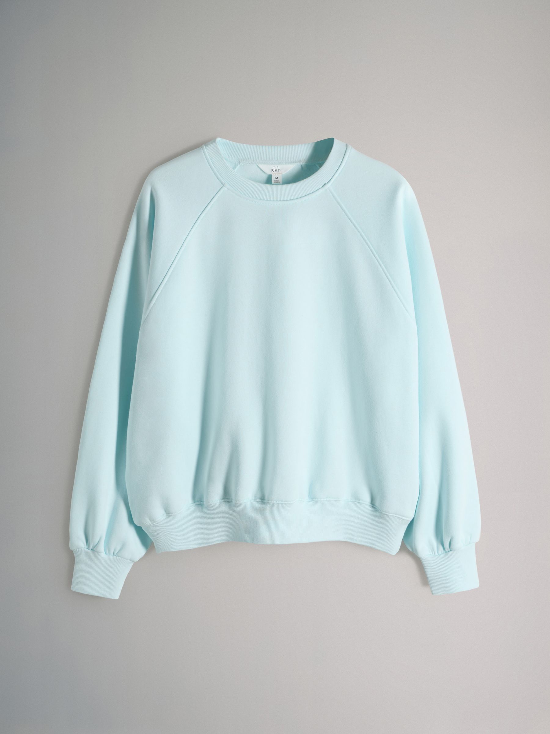 Buy The Set 3 Pack Raglan Sweat Tops Blue/Light Blue/Cream from Next ...
