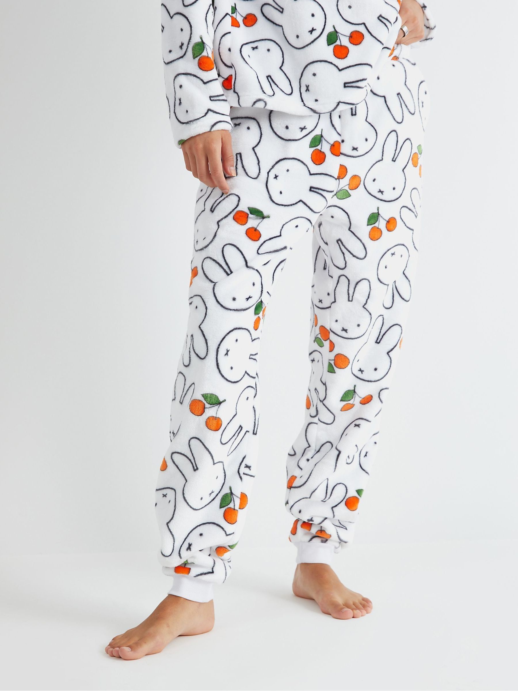 Buy Skinnydip White Miffy x Cherry Fleece Pyjamas Set from Next Netherlands