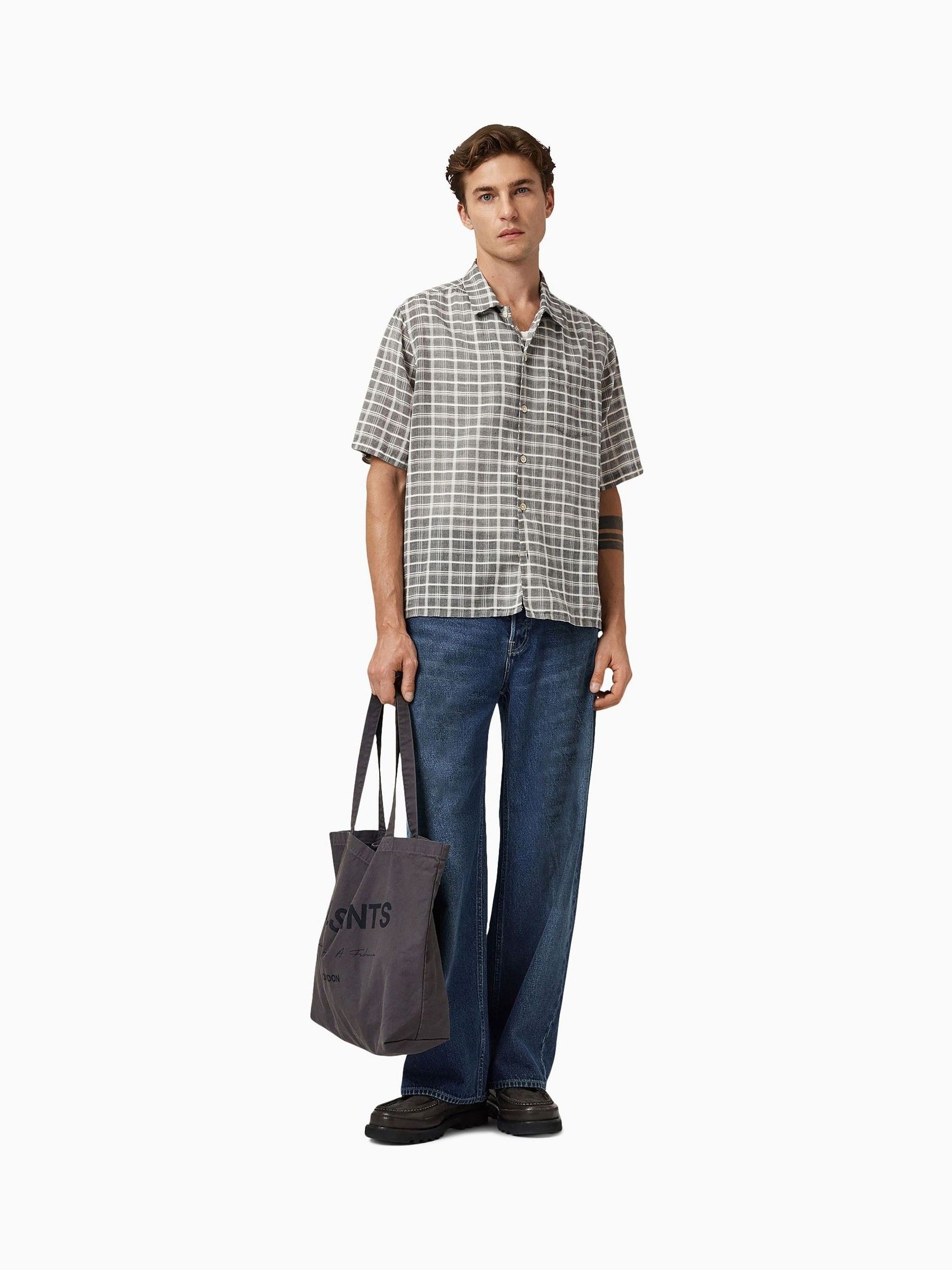 Buy AllSaints Grey Sandy Short Sleeve Shirt from the Next UK online shop