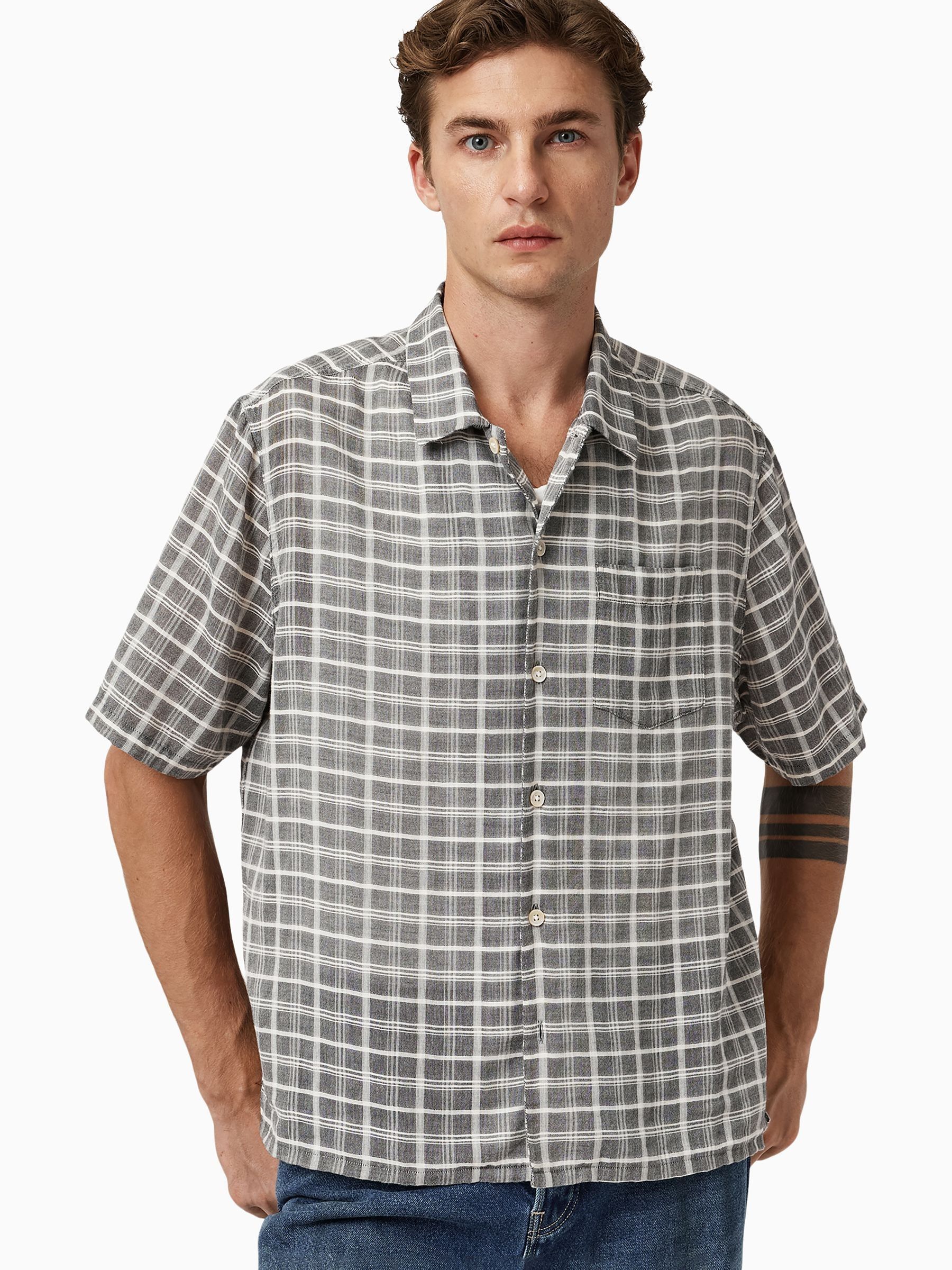 Buy AllSaints Grey Sandy Short Sleeve Shirt from the Next UK online shop