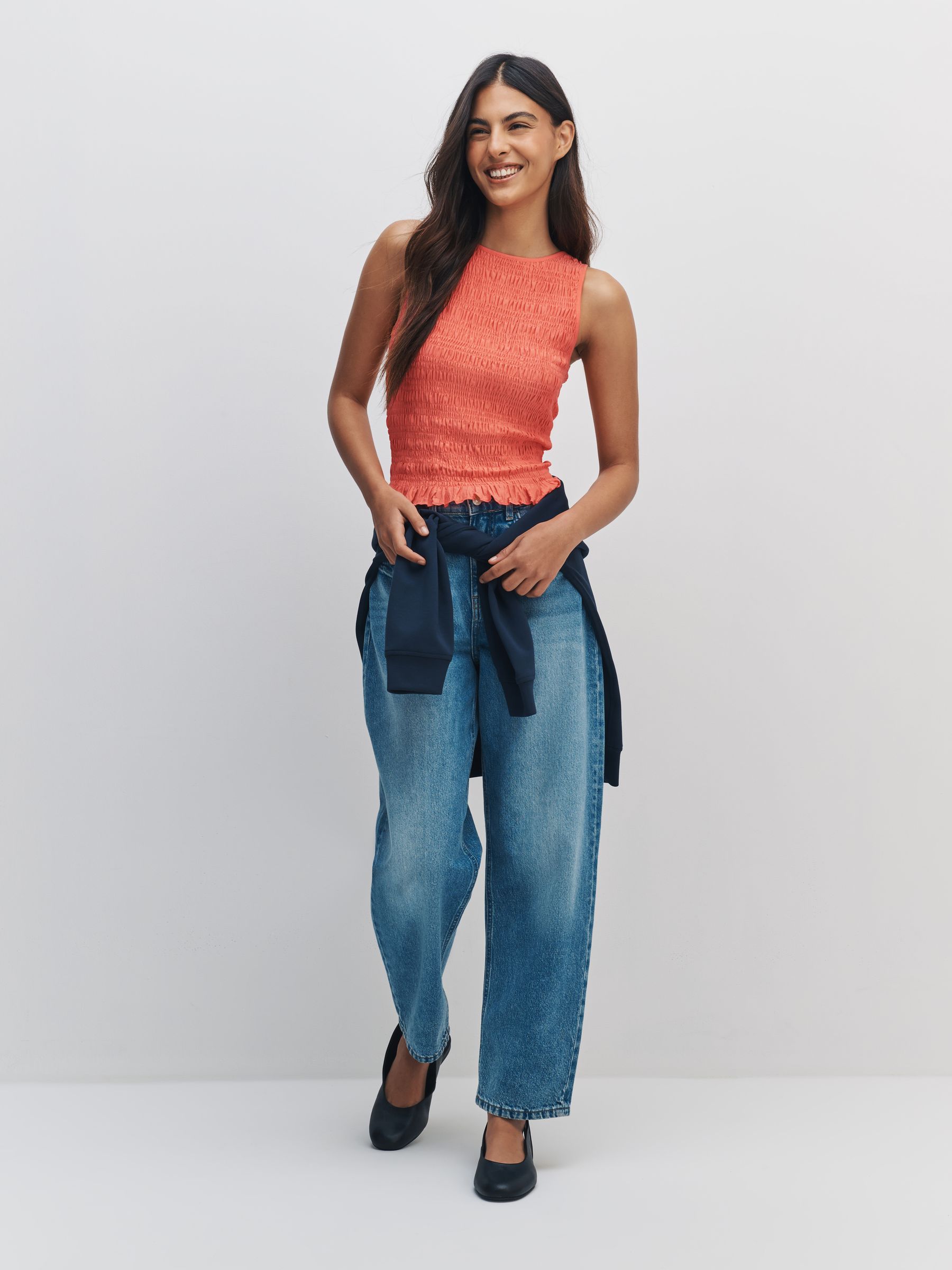 Buy Coral Pink Shirred Modal Sleeveless Top from Next South Africa