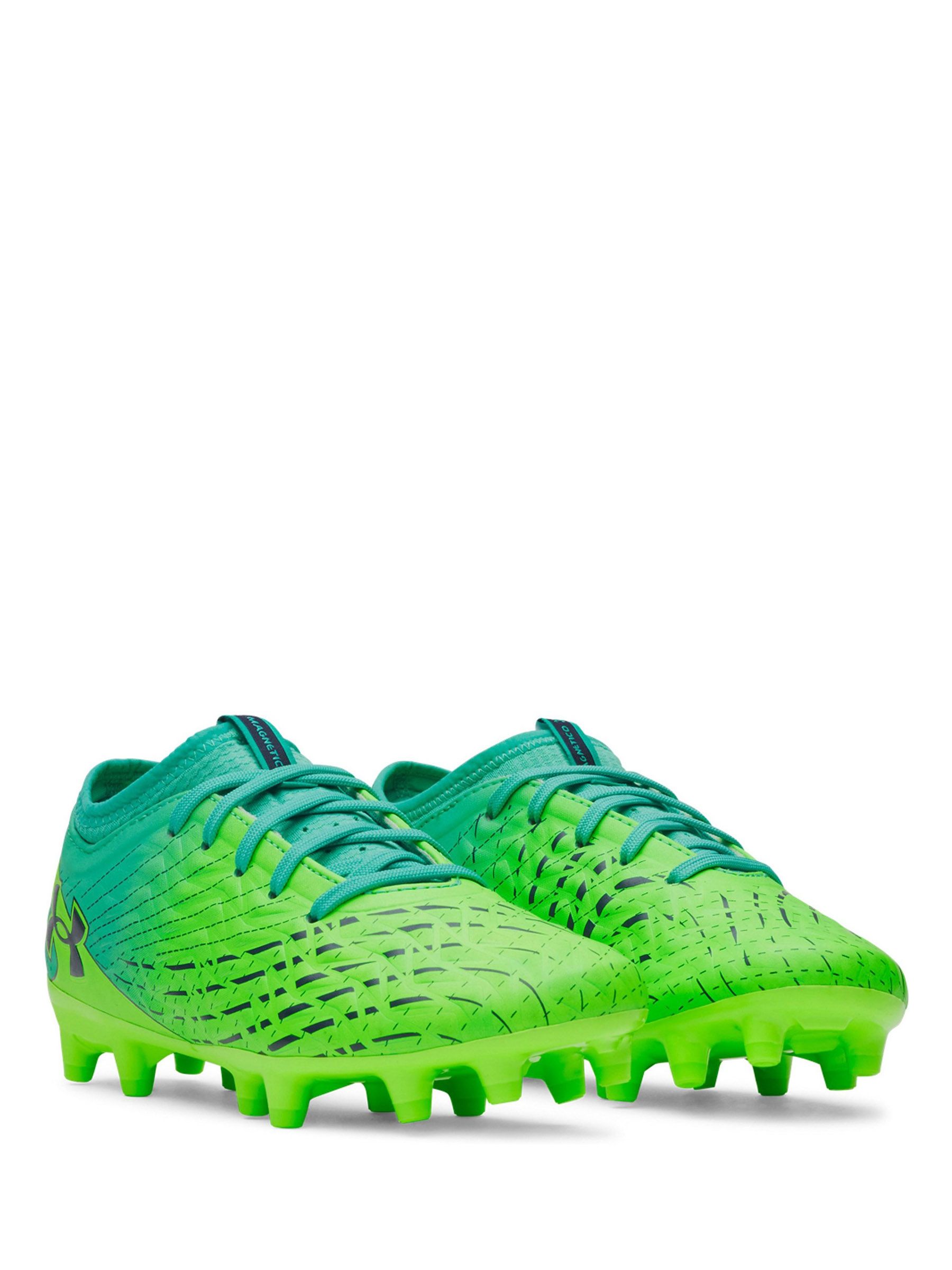 Buy Under Armour Lime Green Magnetico Ground Football Boots from the ...
