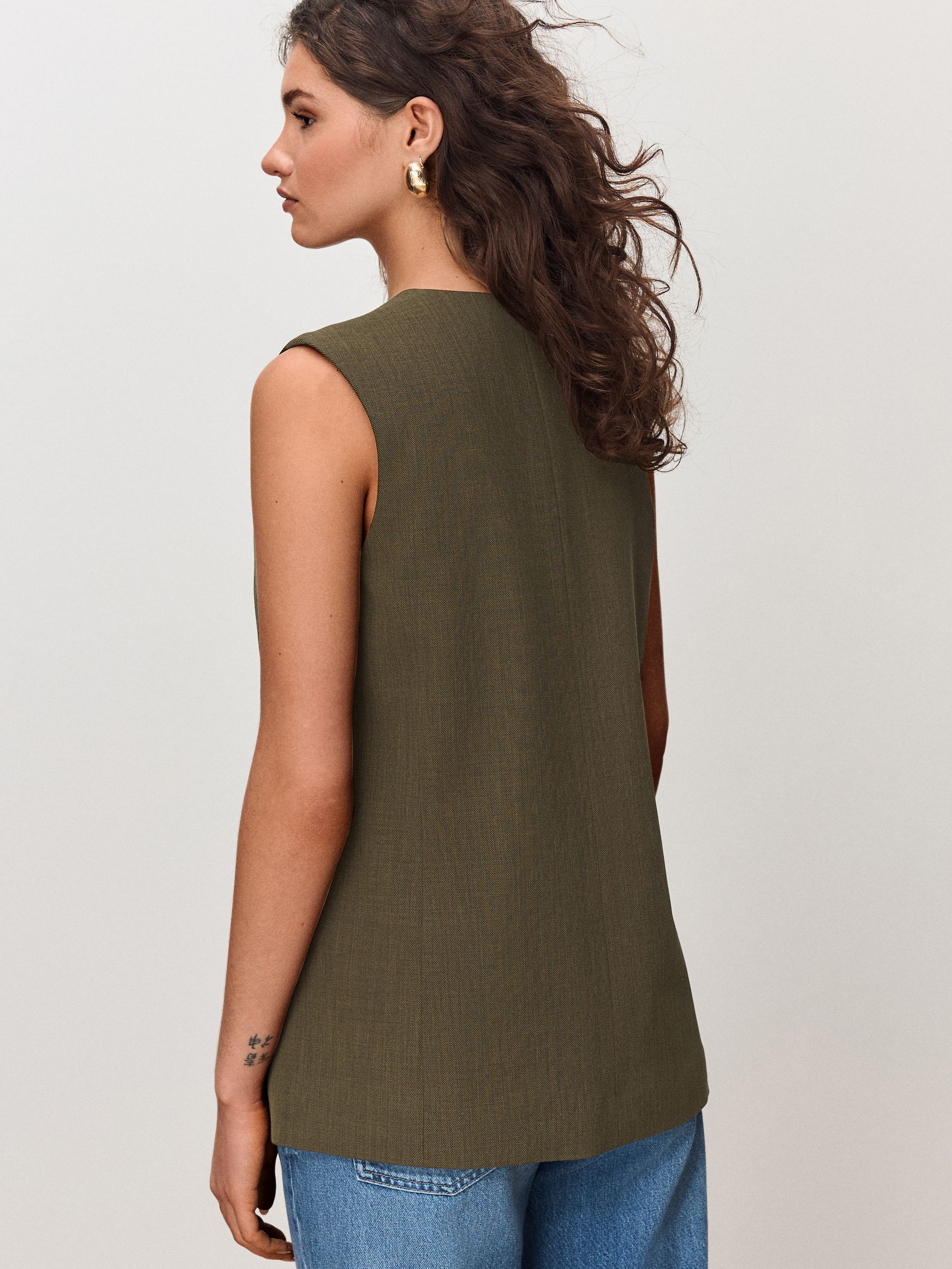 Buy Khaki Green Crosshatch Waistcoat Blazer from Next South Africa