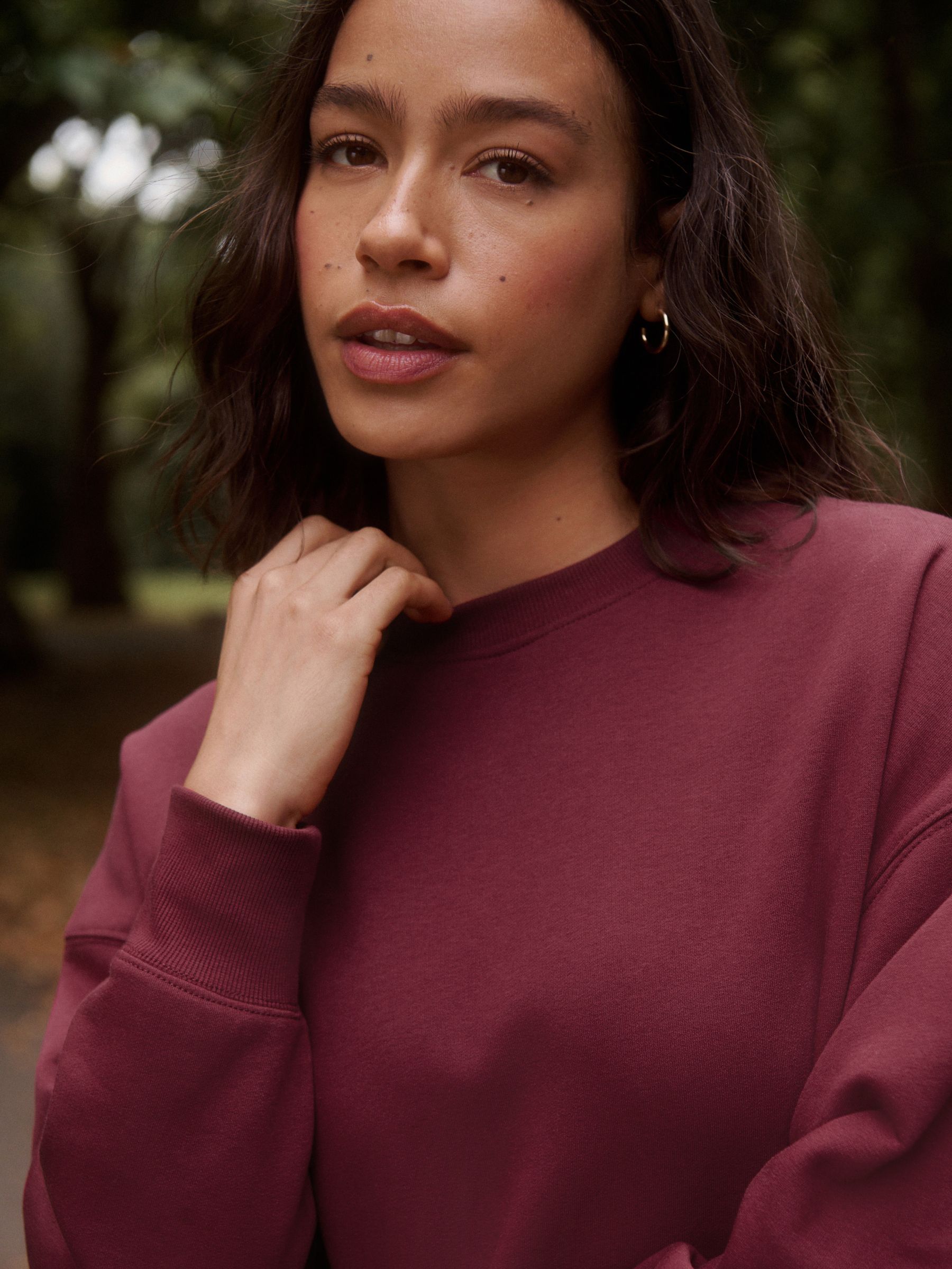 Buy Burgundy Red 2-In-1 Sweatshirt With Satin Midi Skirt from the Next ...