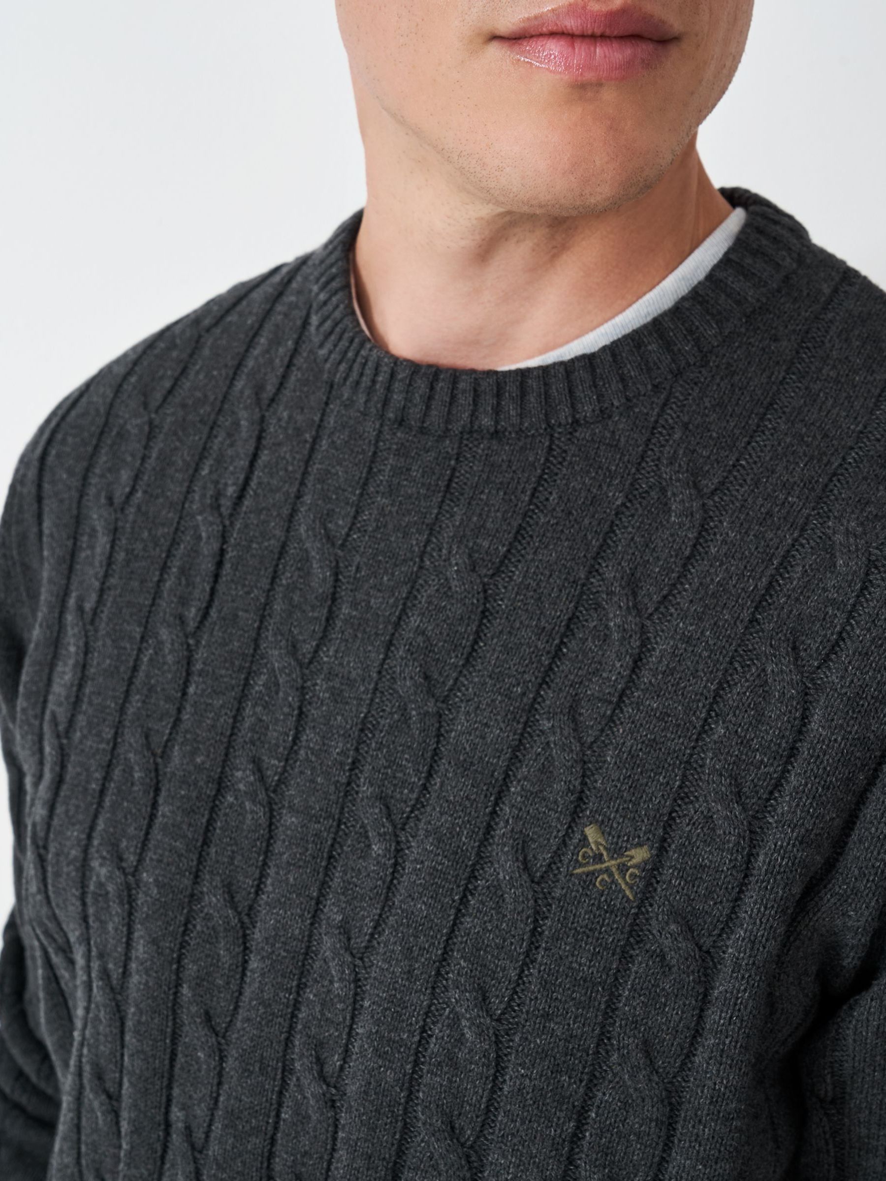 Buy Crew Clothing Grey Oarsman Cable Crew Jumper from Next United Arab ...