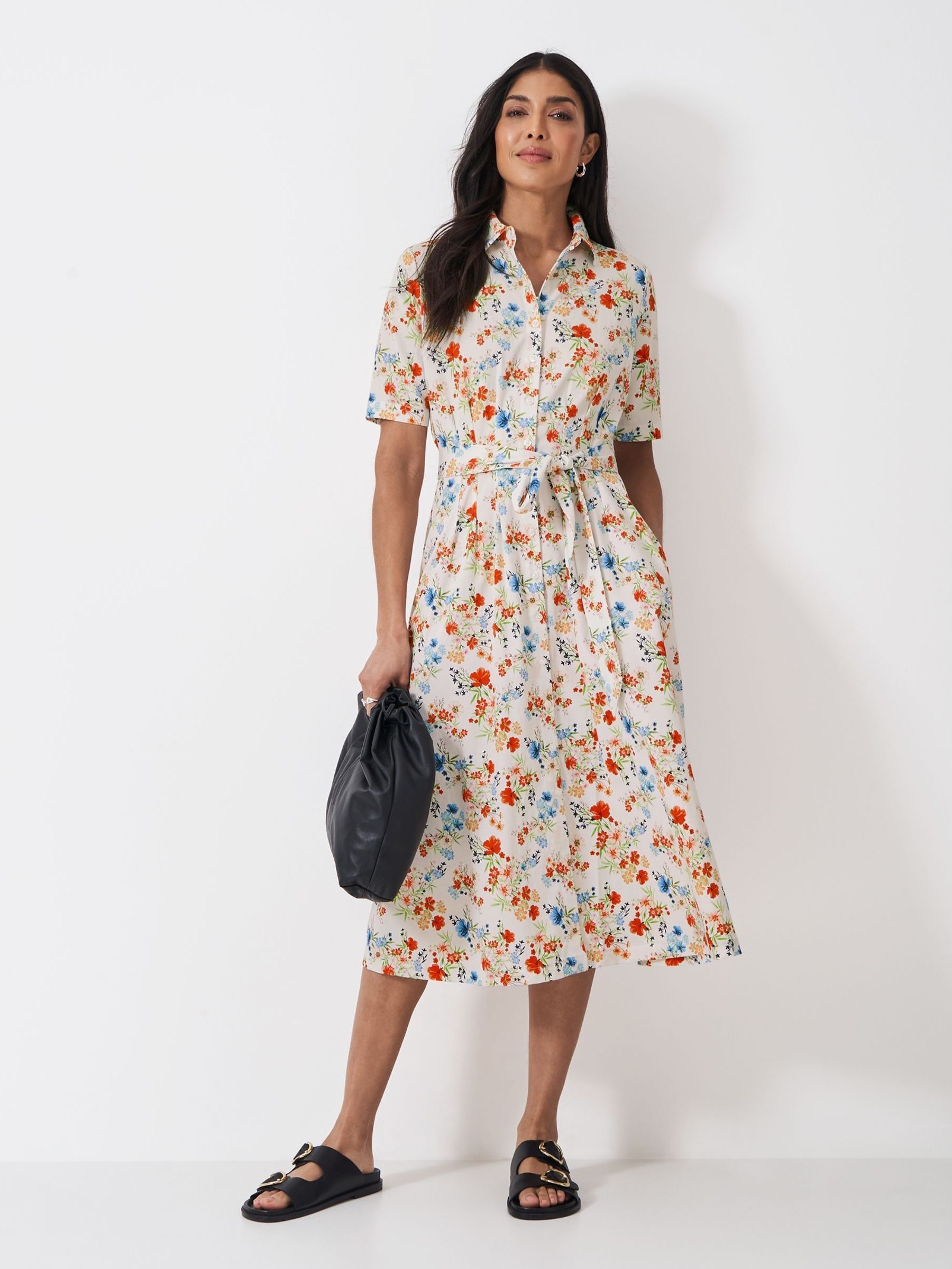 Buy Crew Clothing Red Fern Darted Print Dress from the Next UK online shop