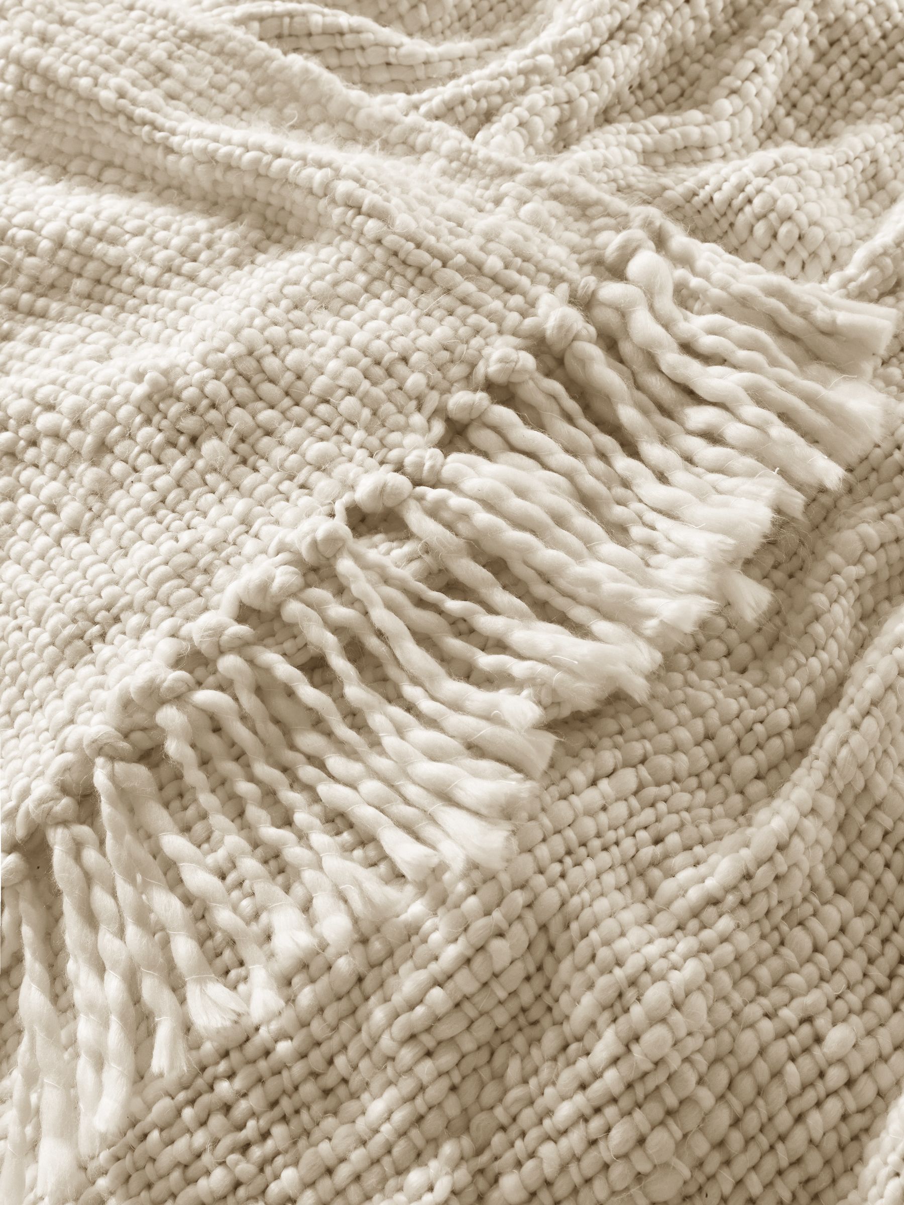 Buy Laura Ashley Natural Kimberly Chunky Woven Throw from the Next UK ...