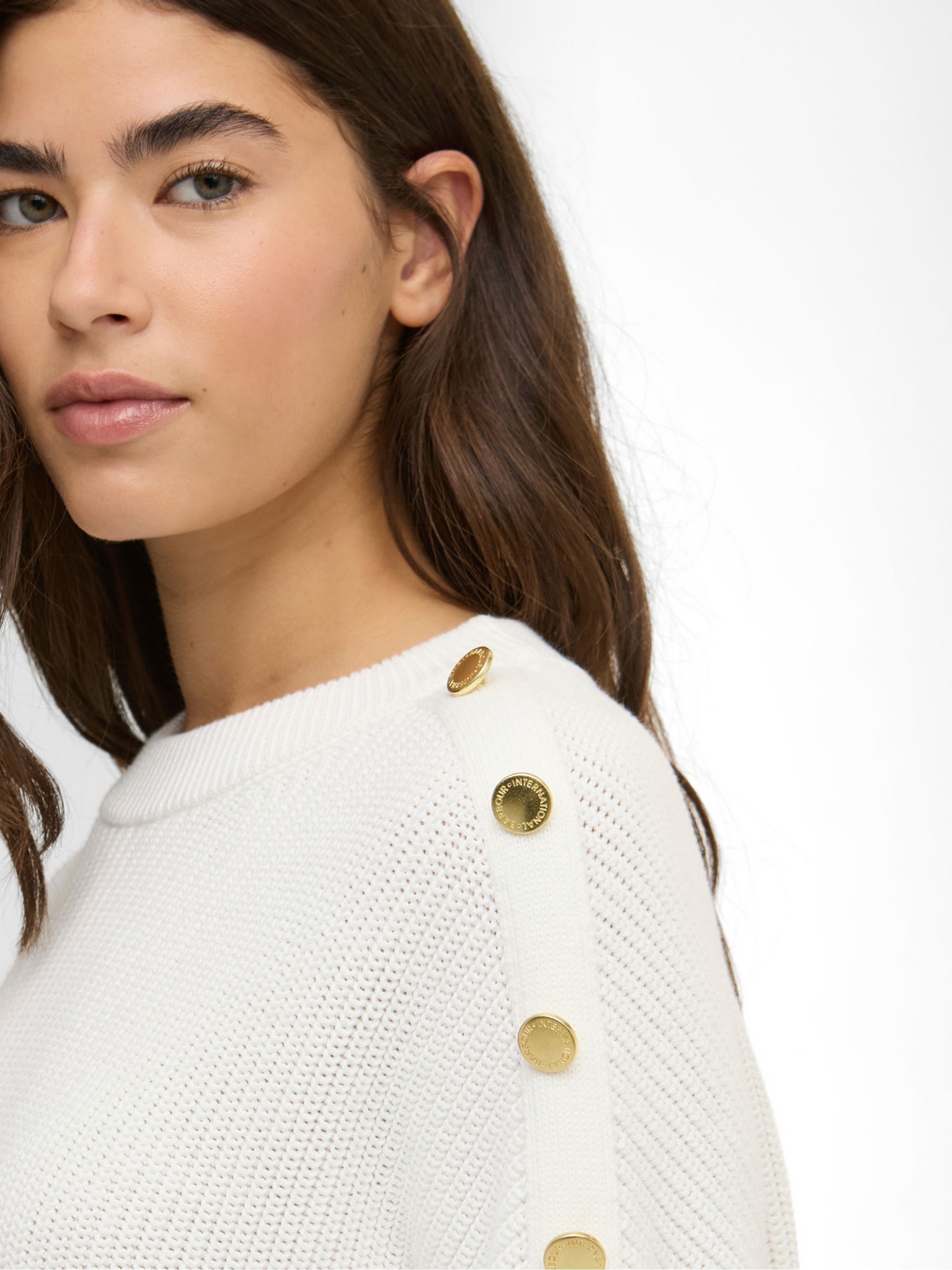Buy Barbour International White Alexis Knitted Jumper from the Next UK ...