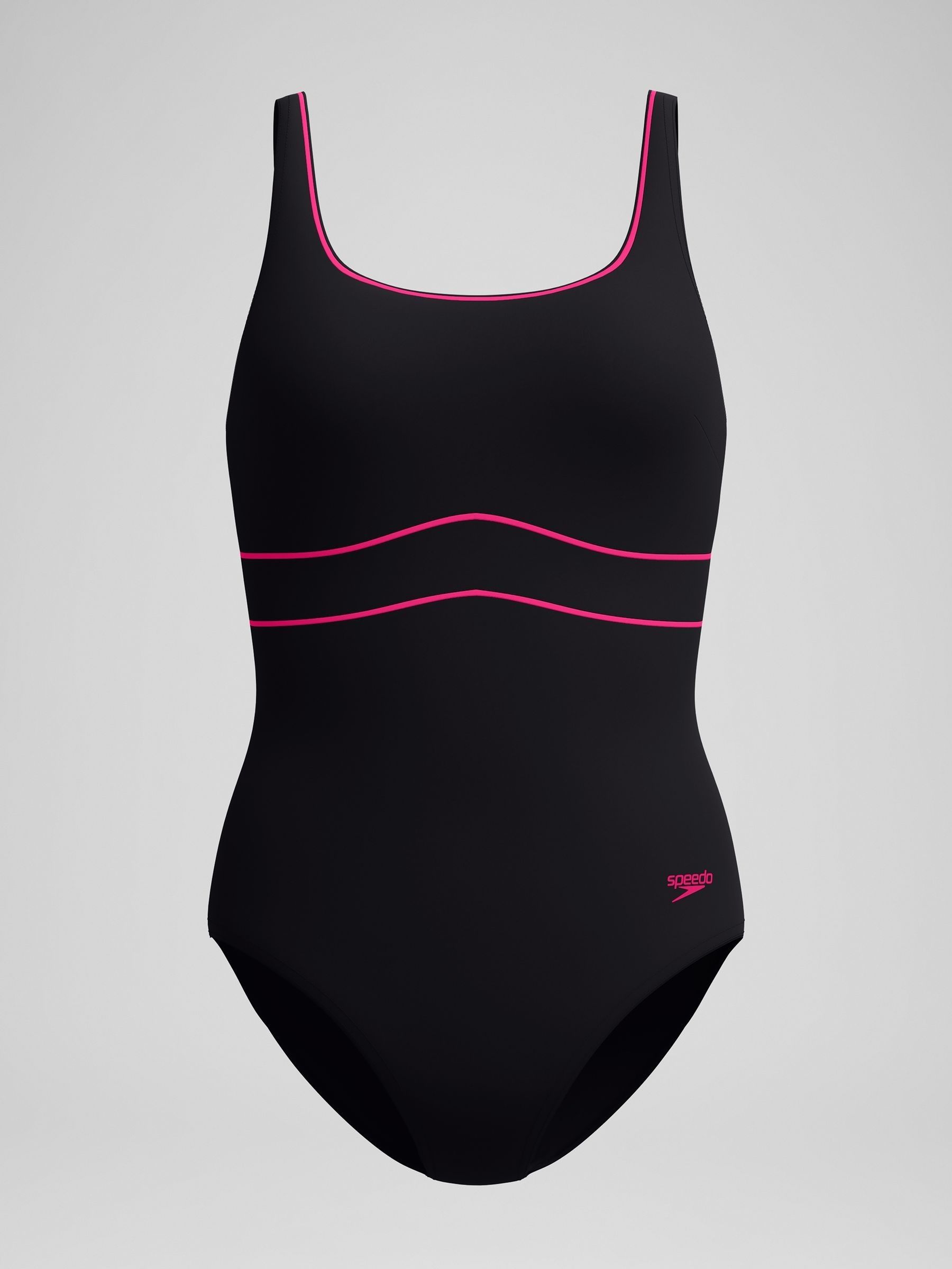 Buy Speedo Black Solid Contour Eclipse One Piece Swimsuit from the Next ...